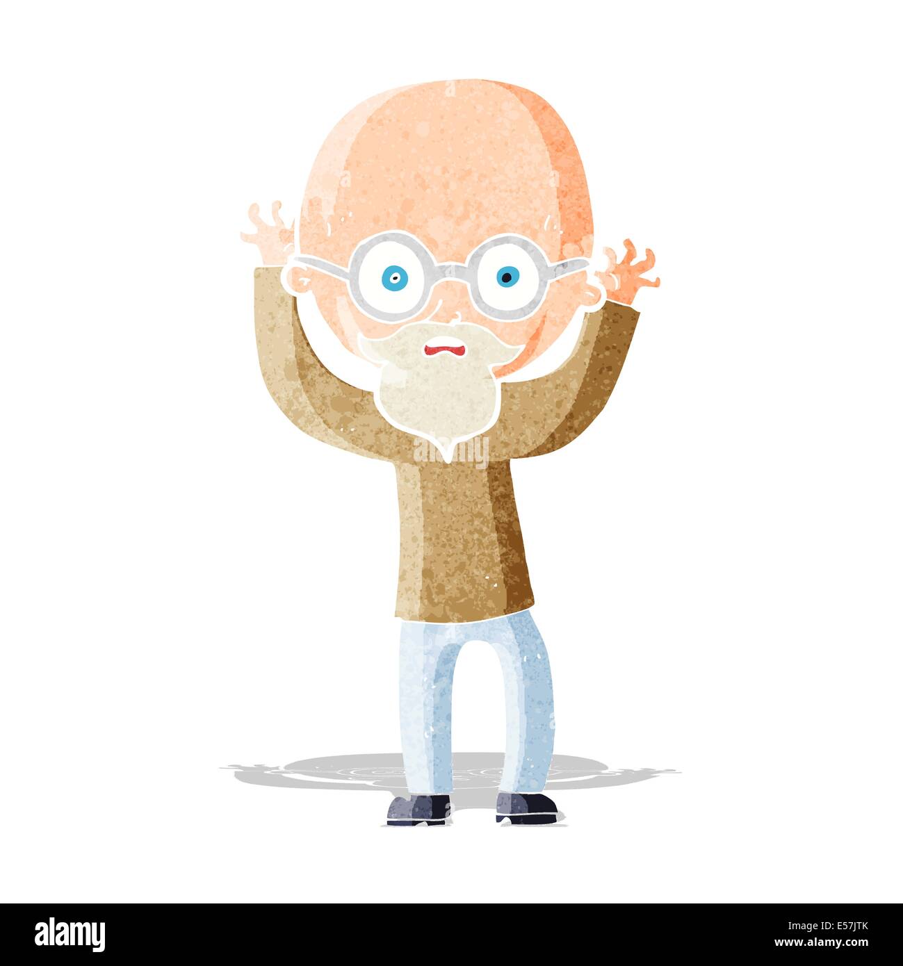 Cartoon stressed bald man hi-res stock photography and images - Alamy