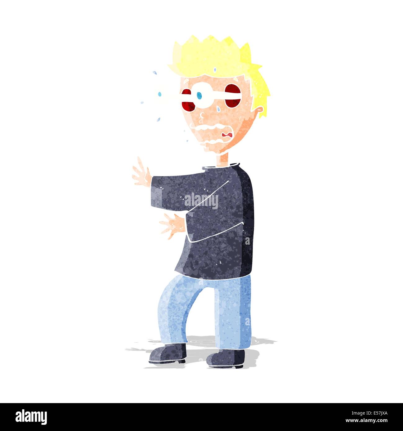 cartoon terrified boy Stock Vector Image & Art - Alamy