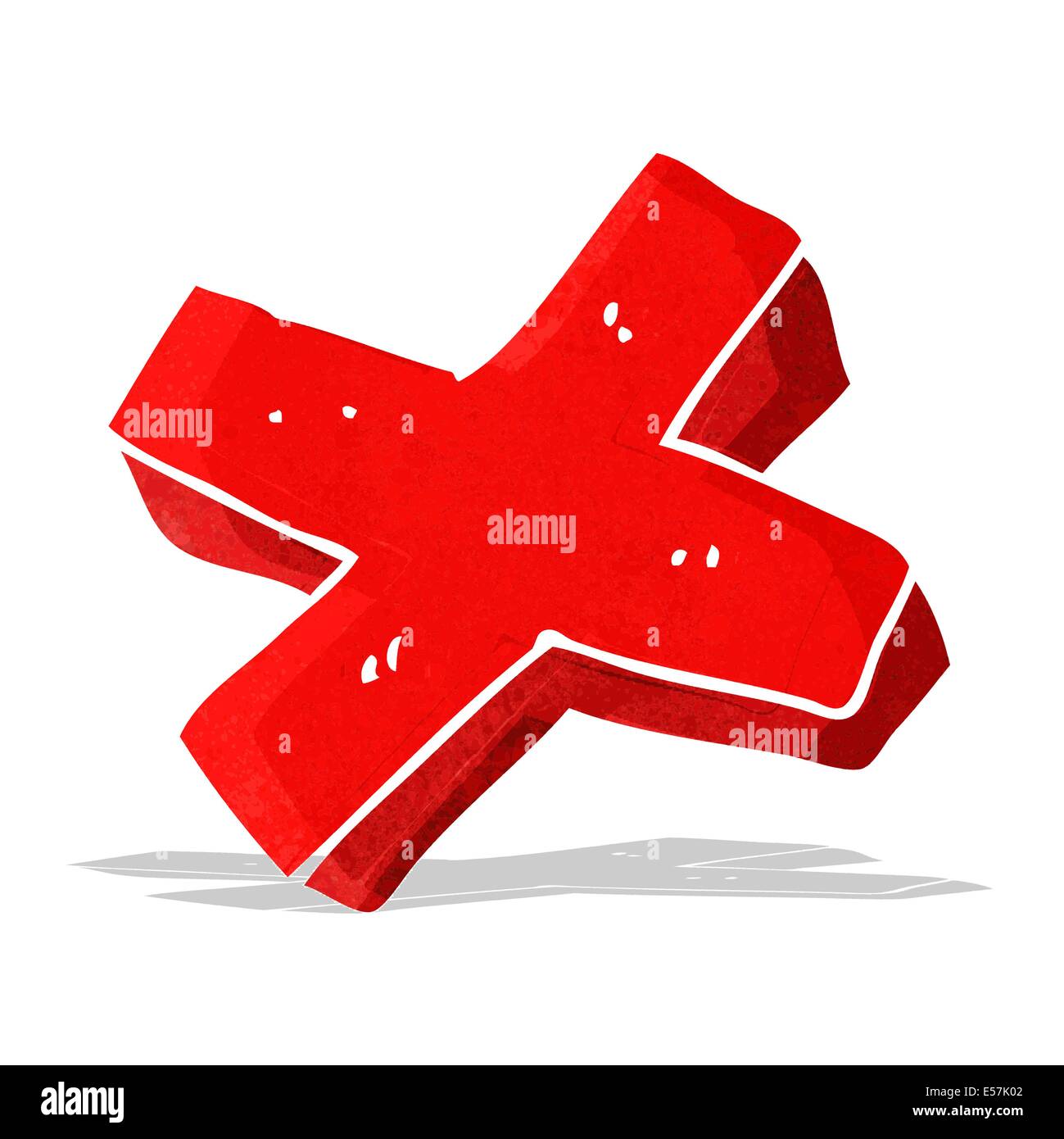 cartoon negative cross symbol Stock Vector Image & Art - Alamy