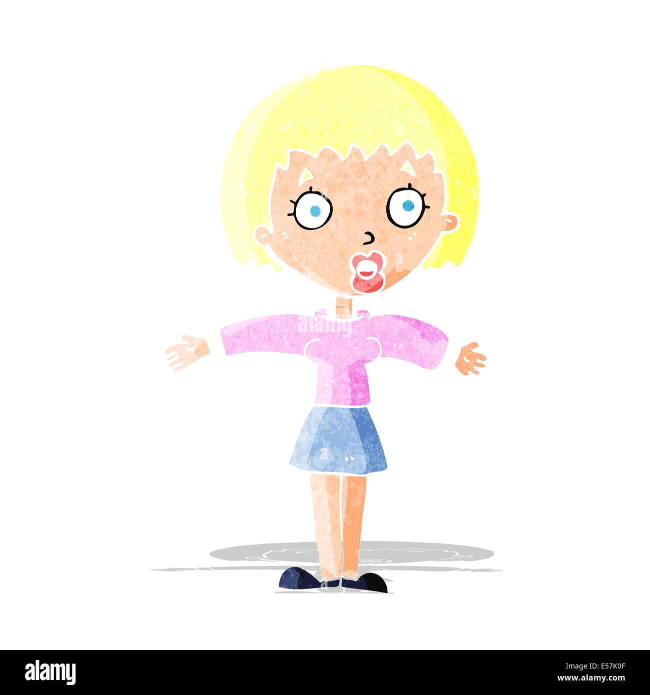 cartoon shocked woman Stock Vector Image & Art - Alamy