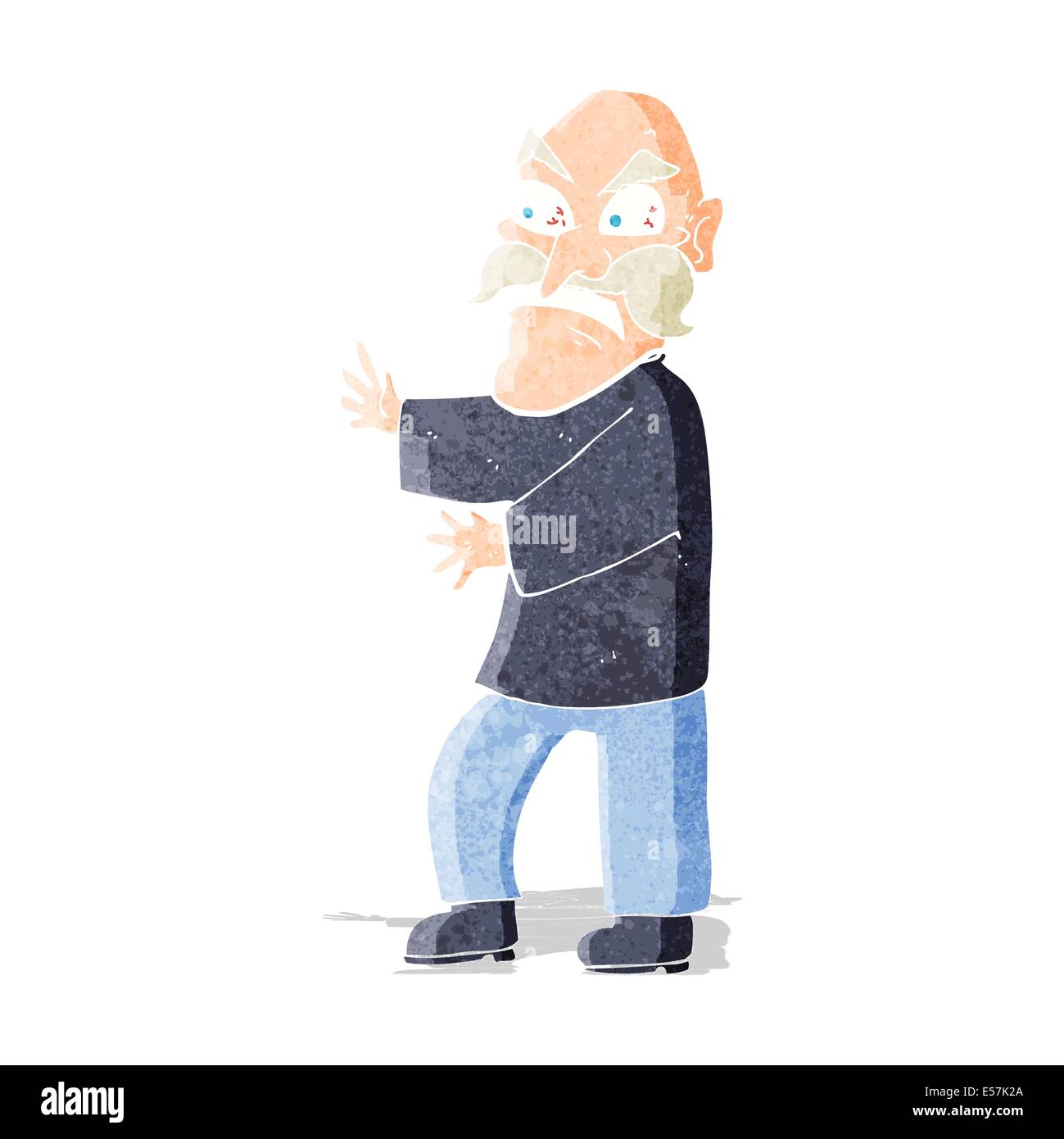 cartoon angry old man Stock Vector Image & Art - Alamy