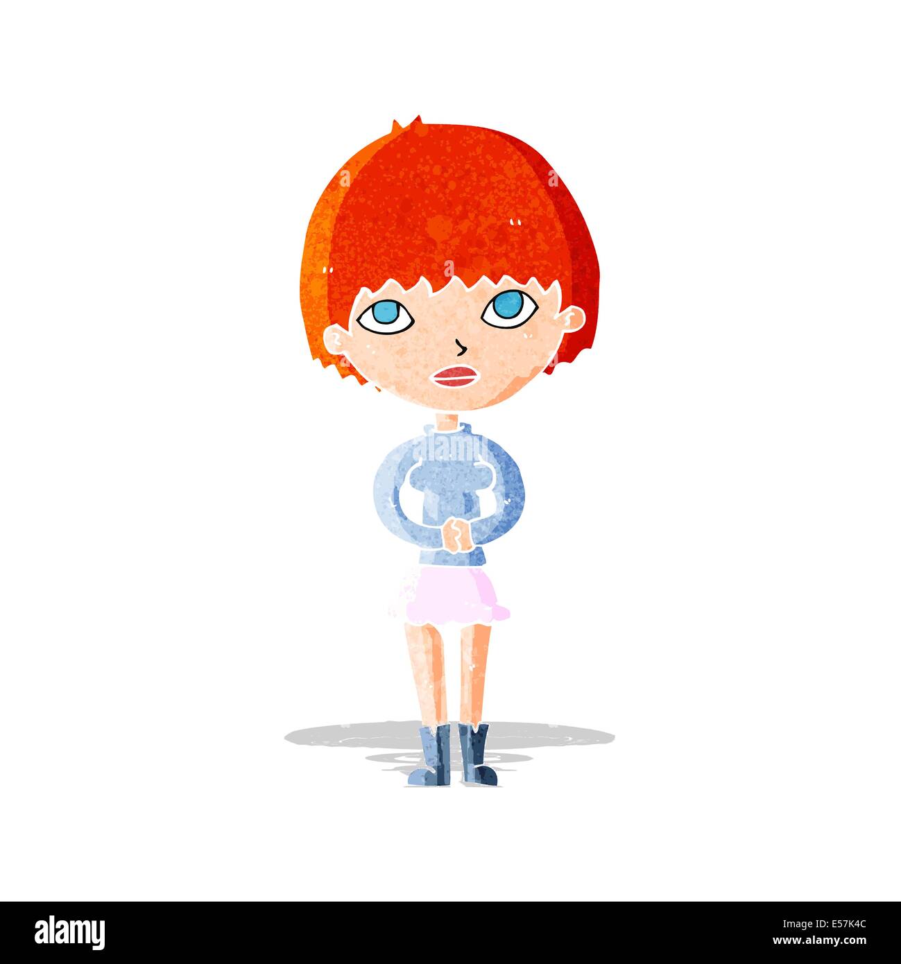 cartoon woman waiting patiently Stock Vector Image & Art - Alamy