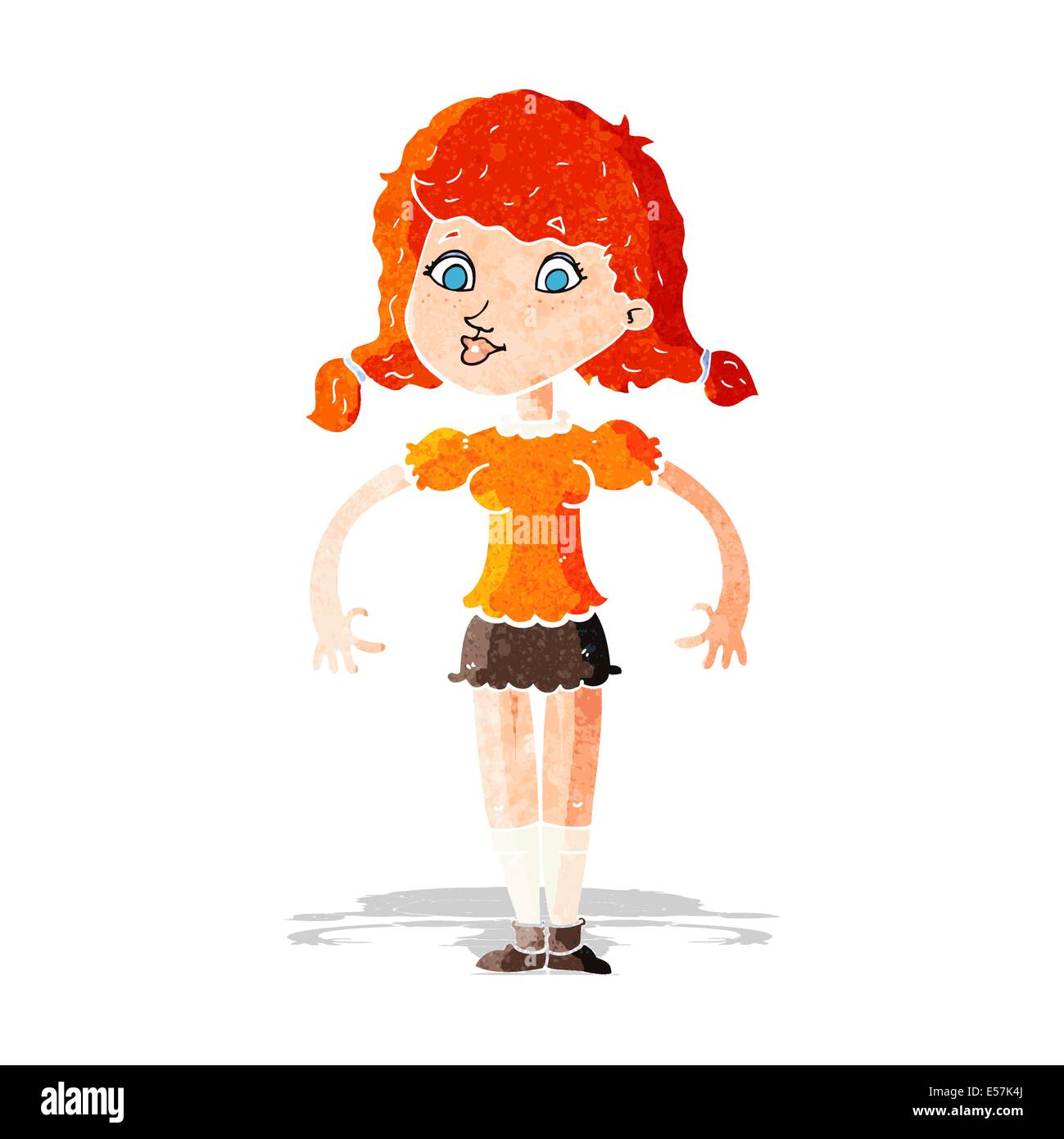 cartoon pretty girl Stock Vector Image & Art - Alamy