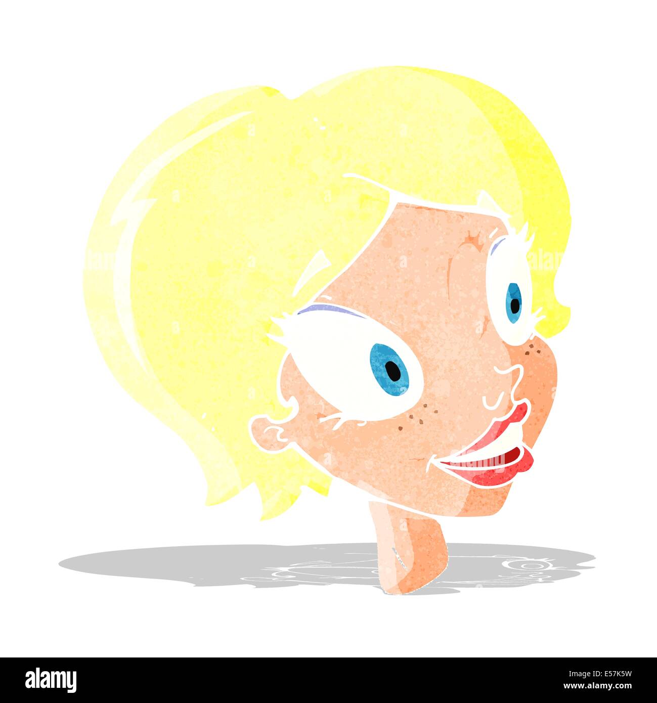 cartoon pretty female face Stock Vector Image & Art - Alamy