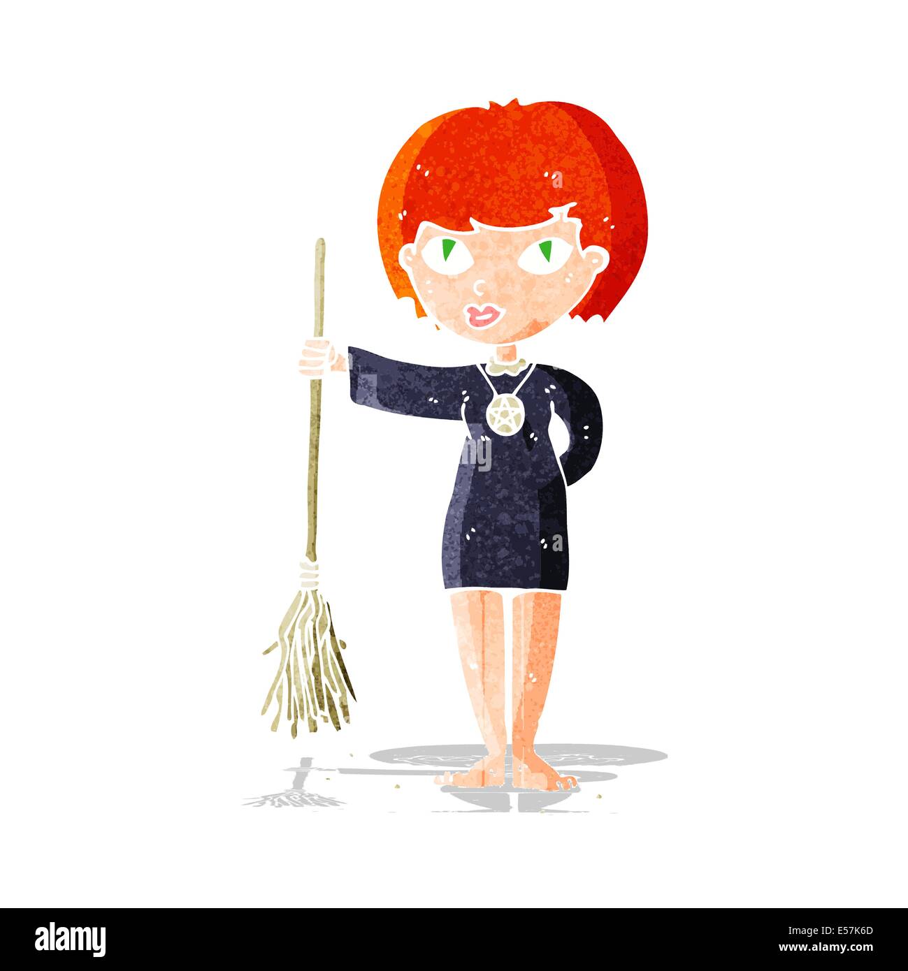 cartoon pretty witch girl Stock Vector Image & Art - Alamy