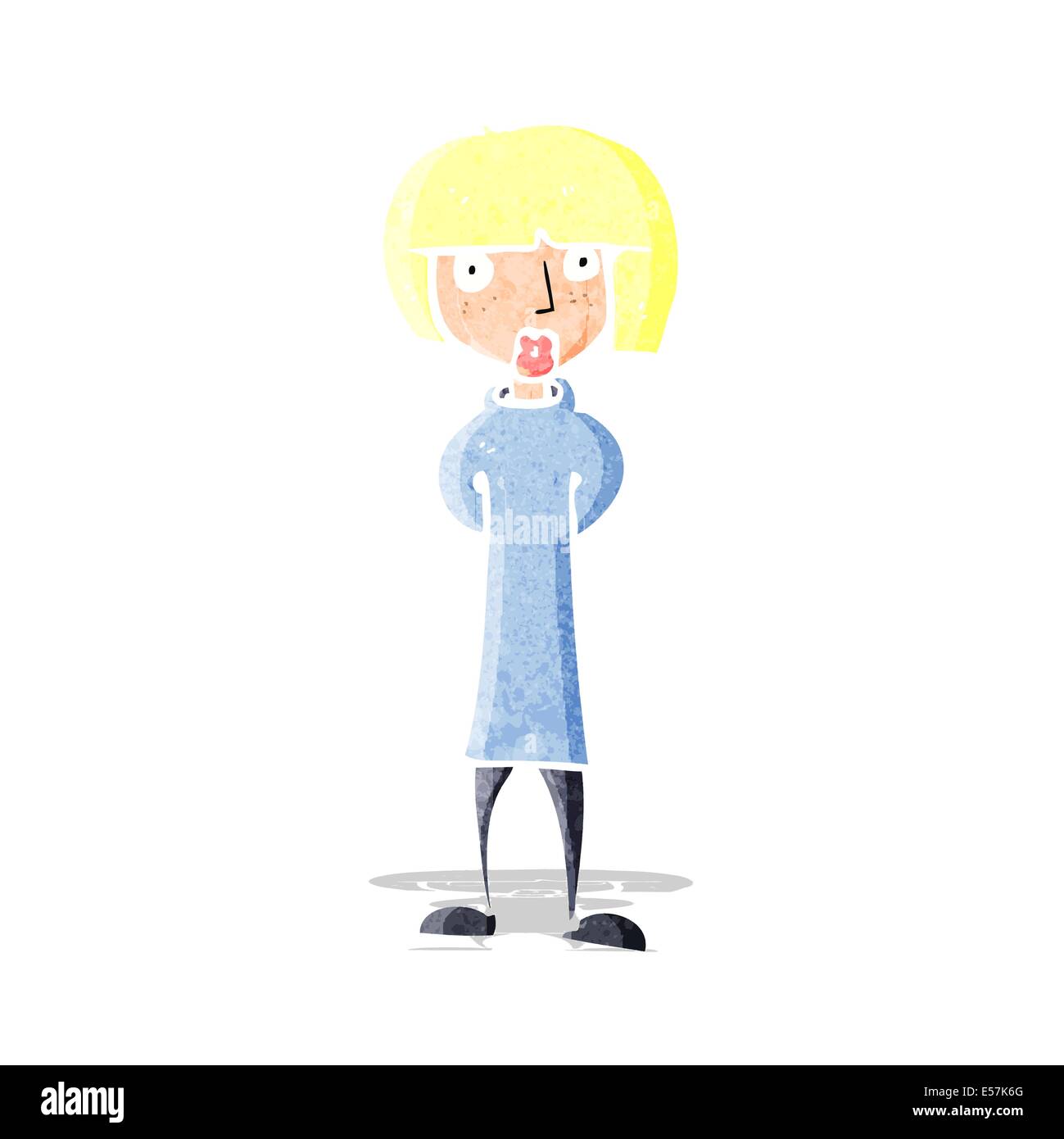 cartoon curious woman Stock Vector Image & Art - Alamy