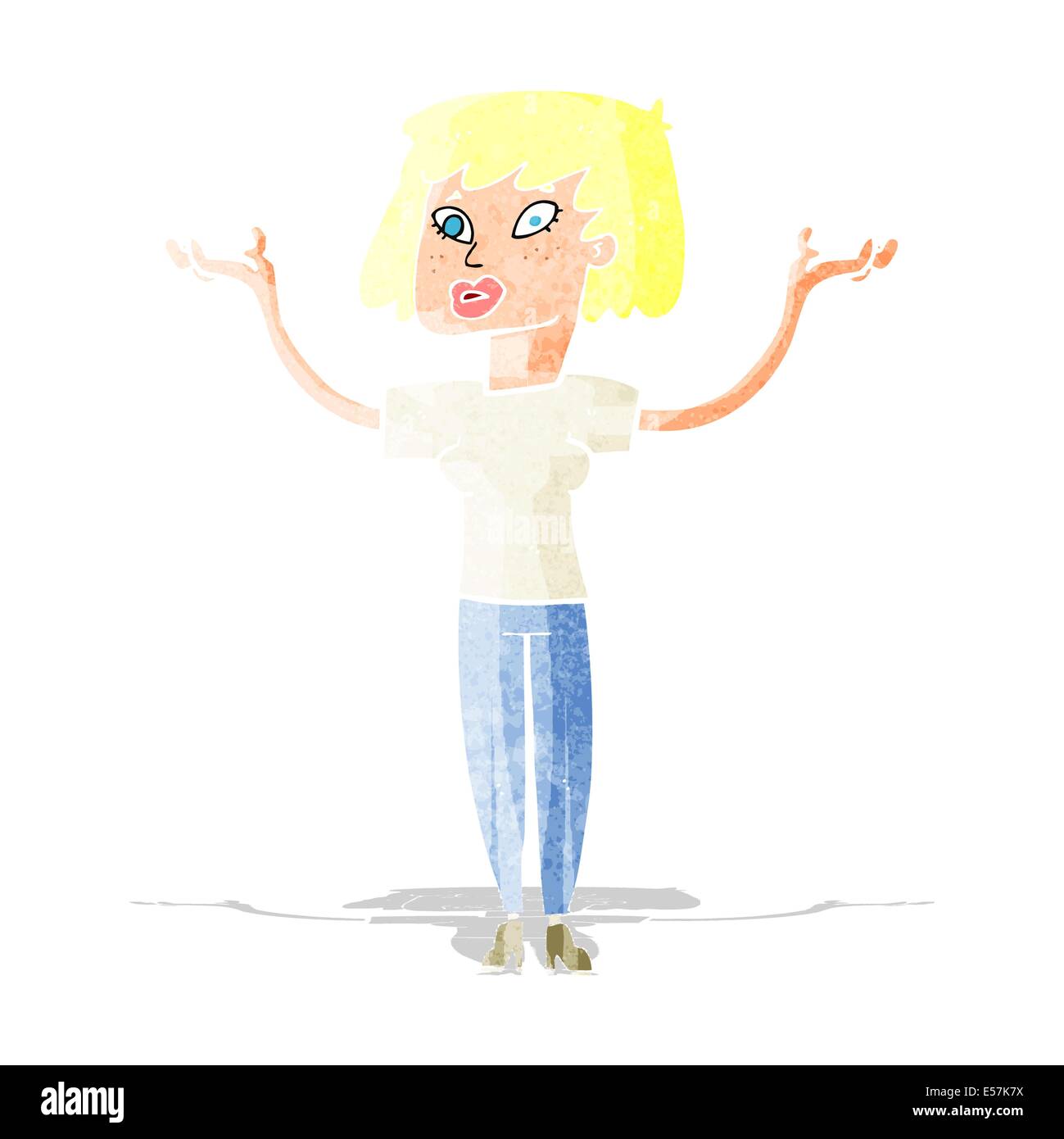 cartoon woman holding up hands Stock Vector Image & Art - Alamy