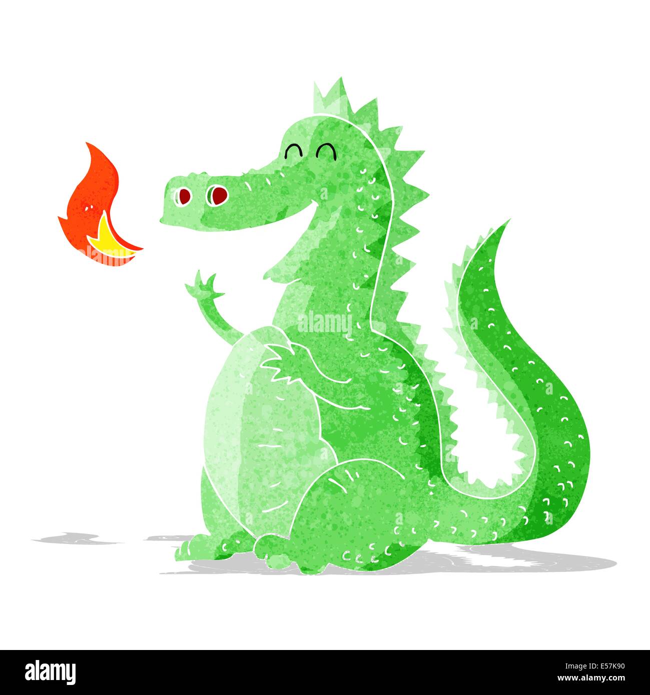 cartoon fire breathing dragon Stock Vector Image & Art - Alamy