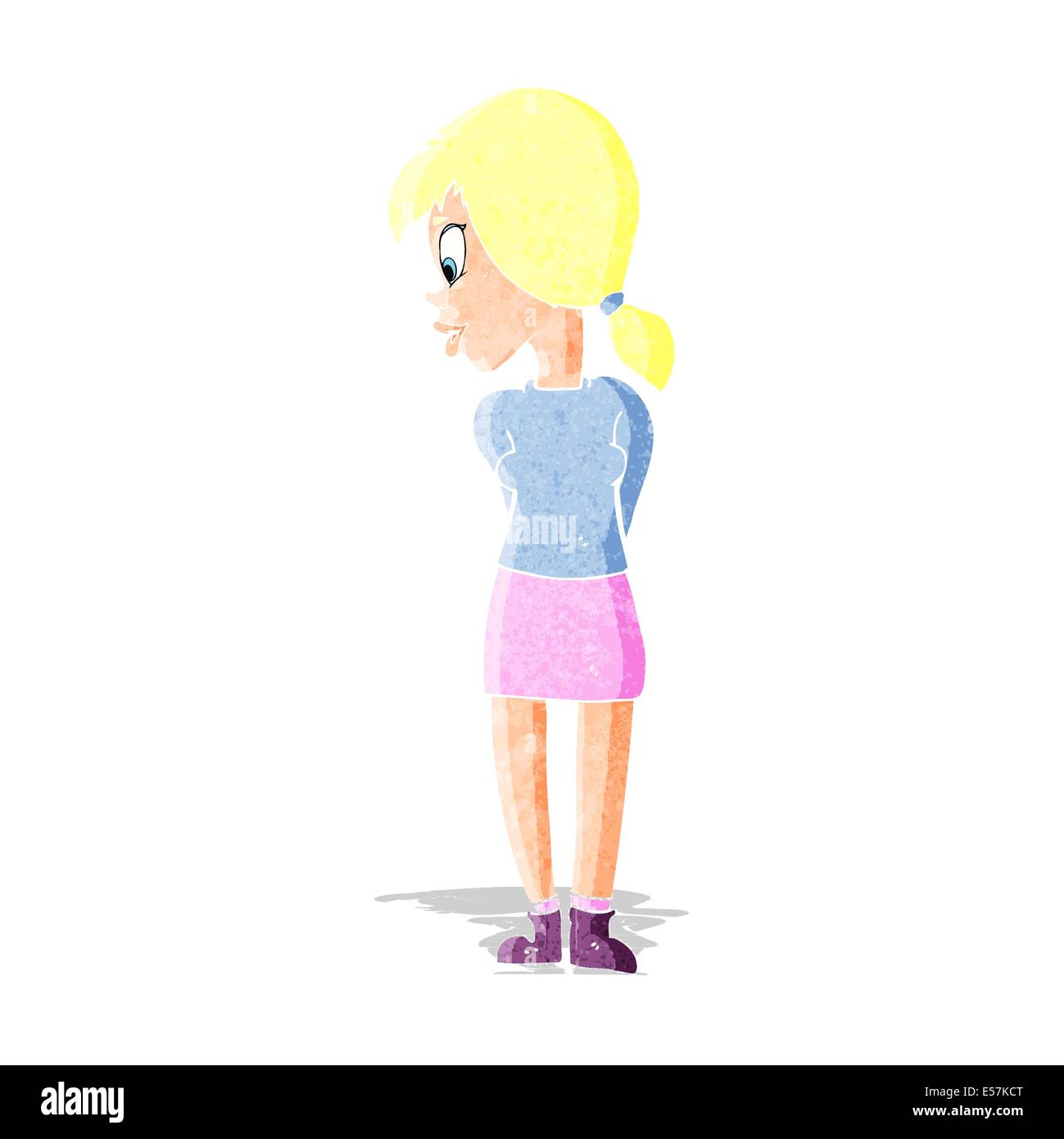 cartoon pretty girl Stock Vector Image & Art - Alamy