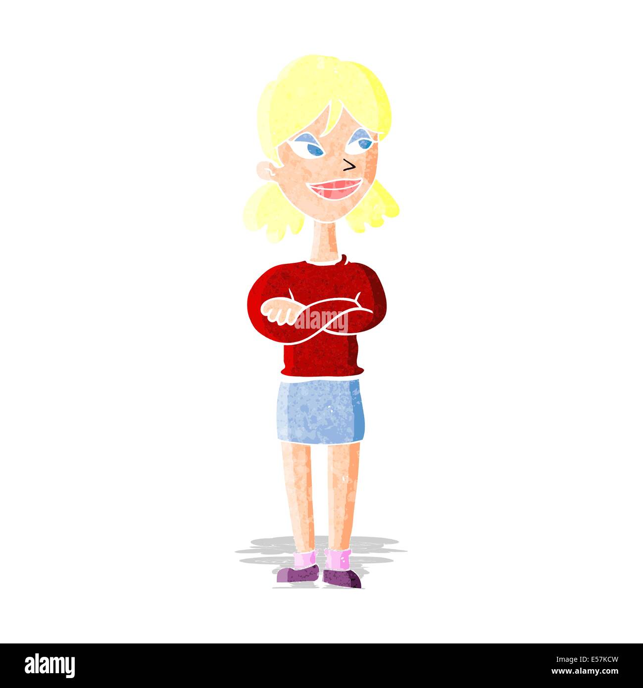 cartoon smug woman Stock Vector Image & Art - Alamy