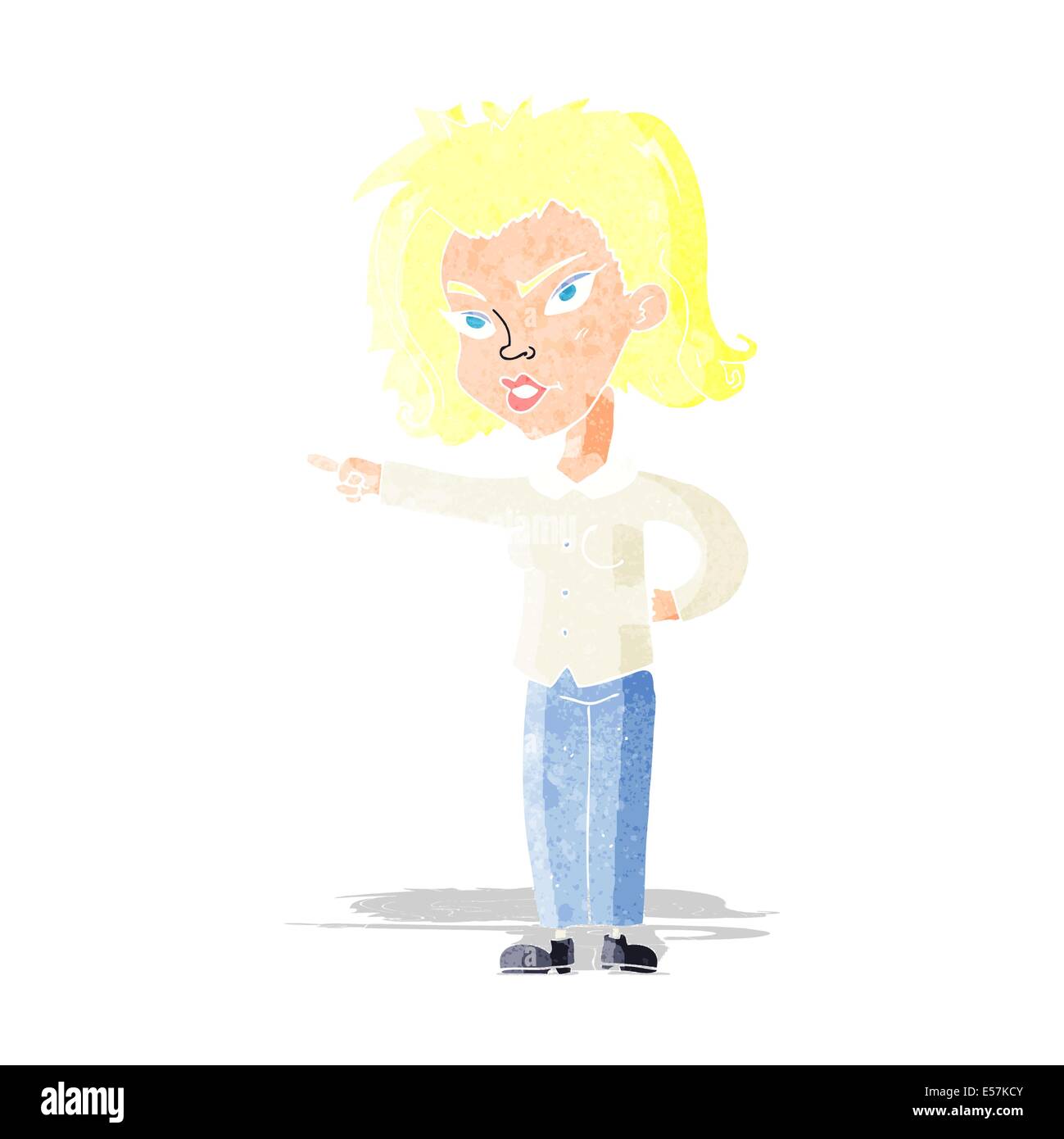cartoon woman pointing Stock Vector Image & Art - Alamy