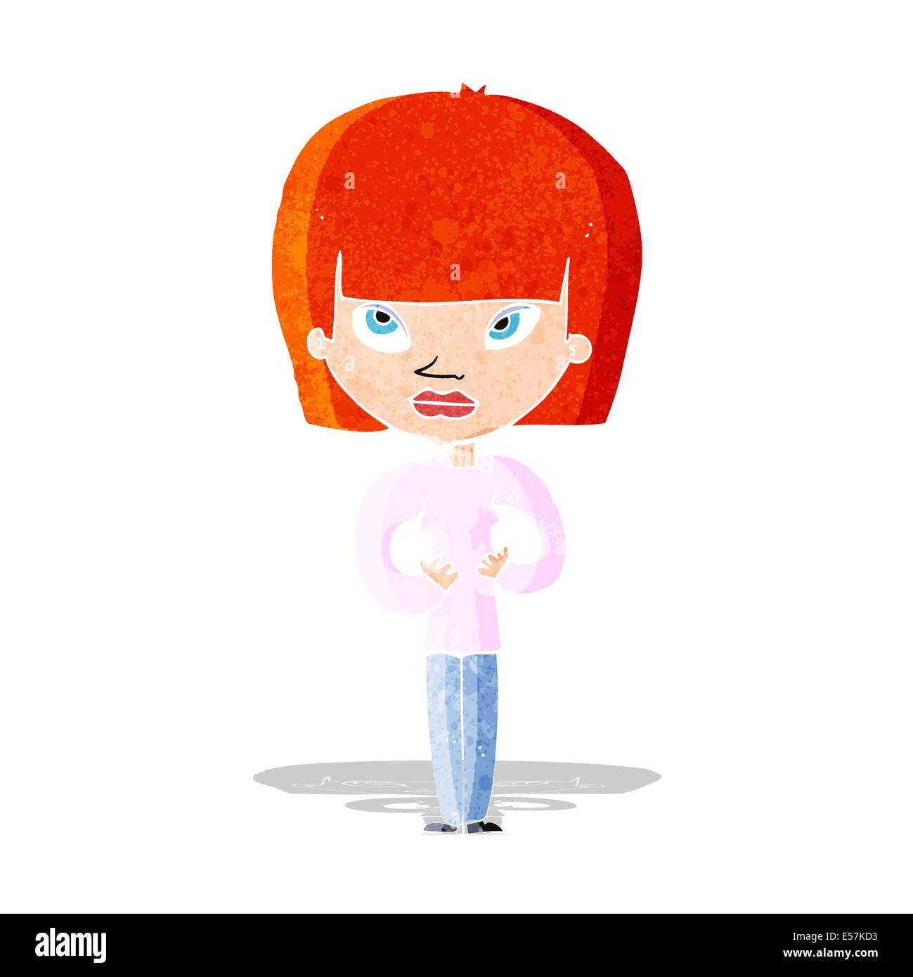cartoon woman gesturing at herself Stock Vector Image & Art - Alamy