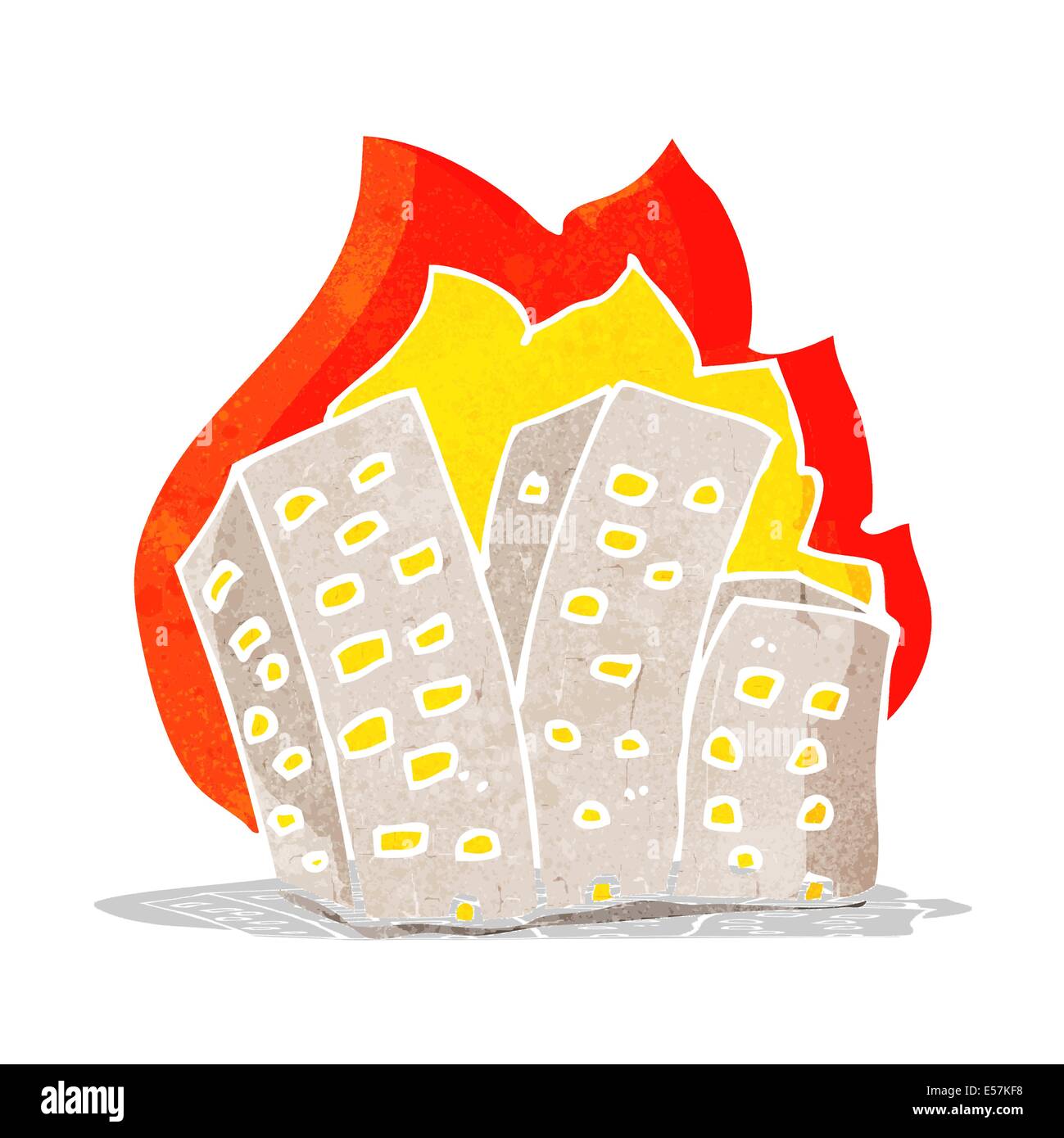 cartoon burning buildings Stock Vector Image & Art - Alamy