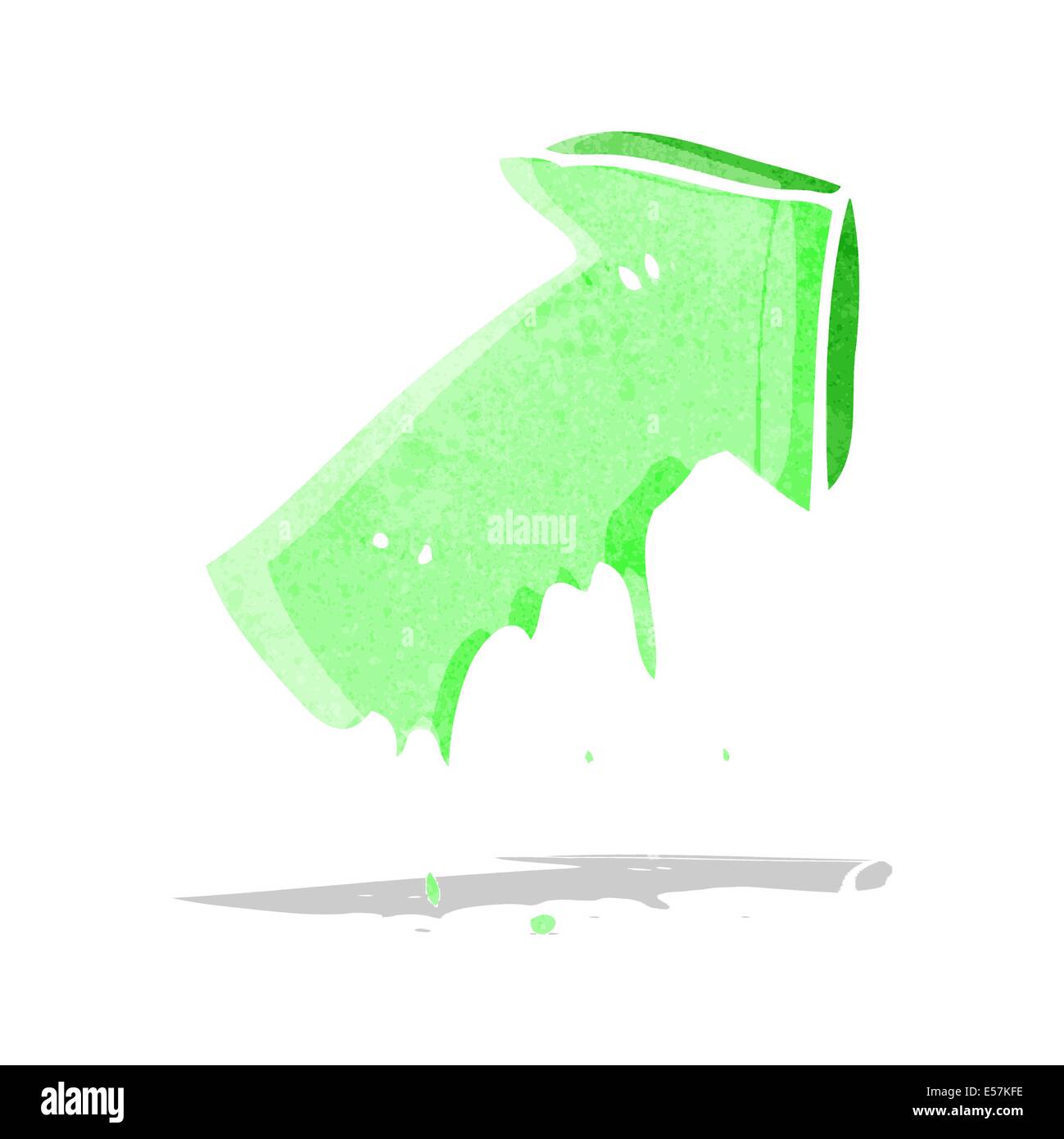 cartoon slimy pointing arrow symbol Stock Vector Image & Art - Alamy