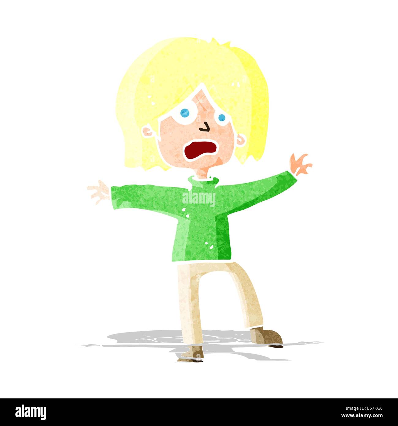 cartoon scared person Stock Vector Image & Art - Alamy