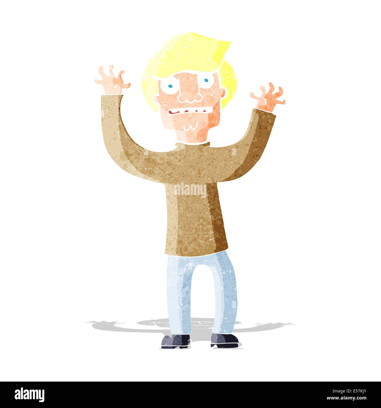 cartoon terrified man Stock Vector Image & Art - Alamy
