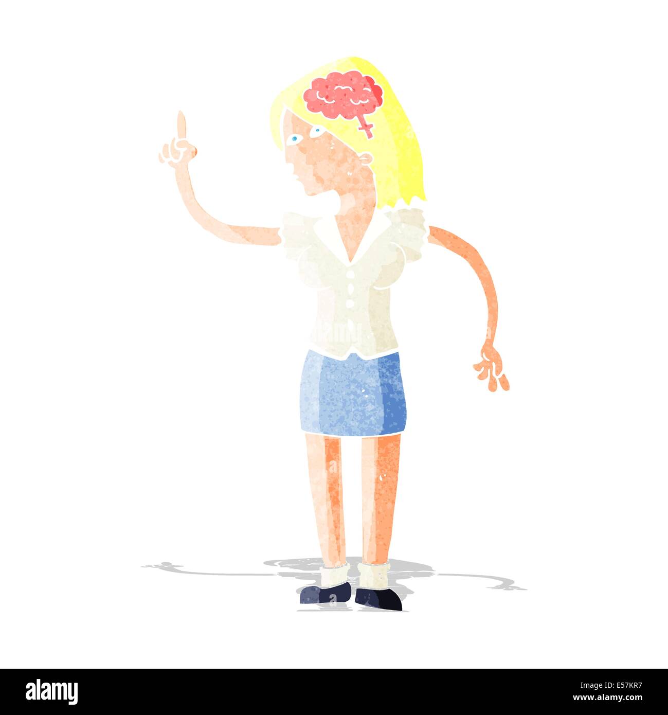 cartoon woman with clever idea Stock Vector Image & Art - Alamy