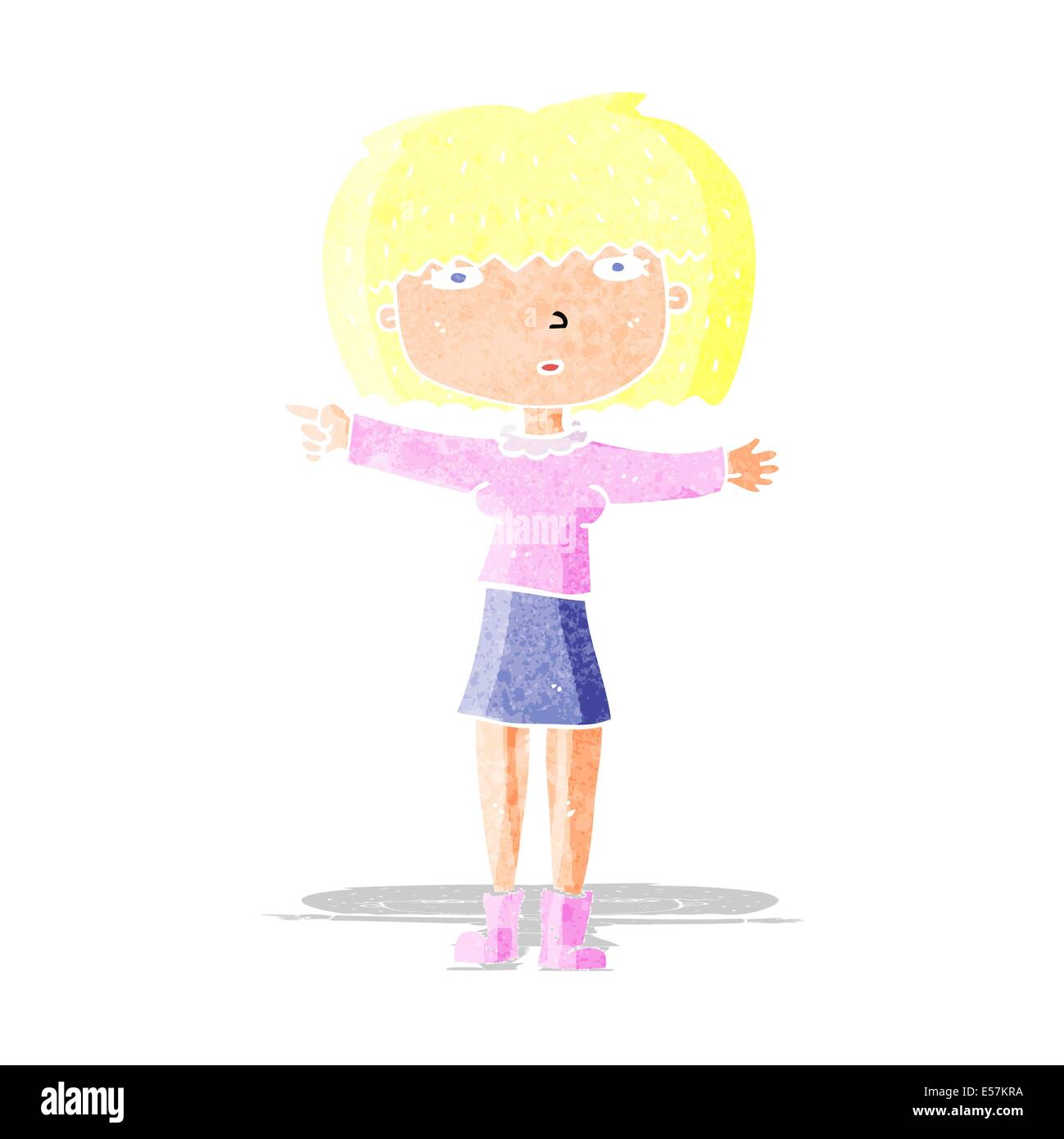 cartoon girl pointing Stock Vector Image & Art - Alamy