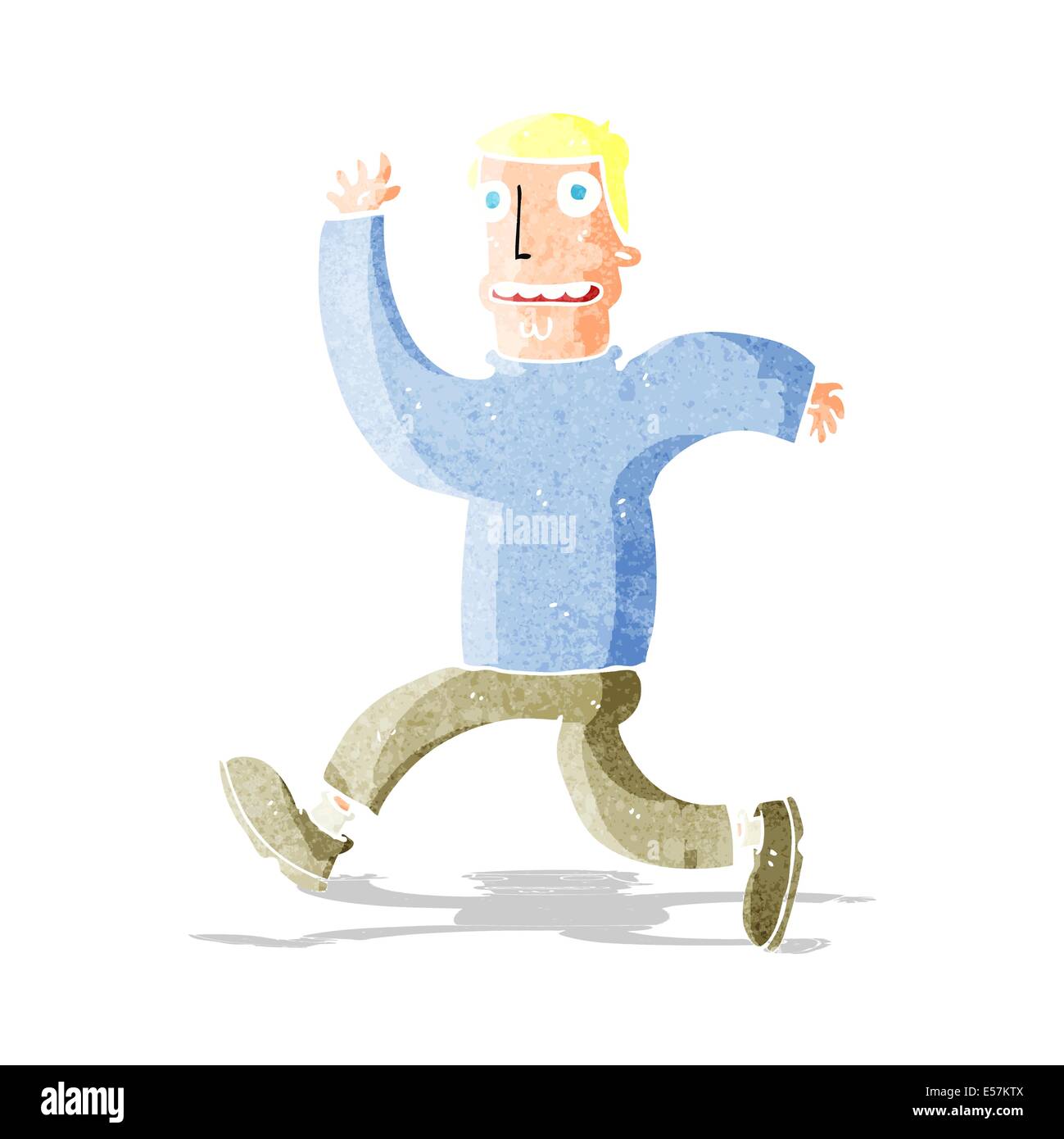 cartoon terrified man Stock Vector Image & Art - Alamy