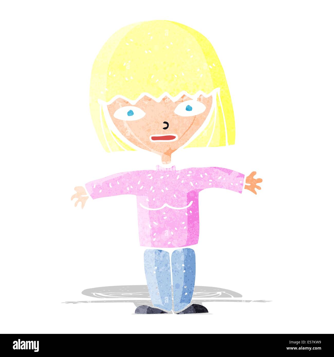 cartoon woman with open arms Stock Vector Image & Art - Alamy