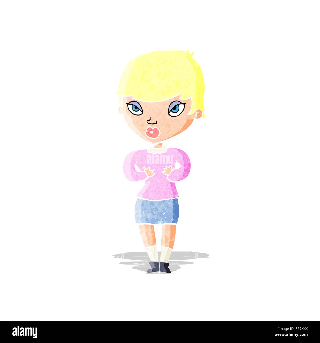 cartoon woman gesturing at self Stock Vector Image & Art - Alamy