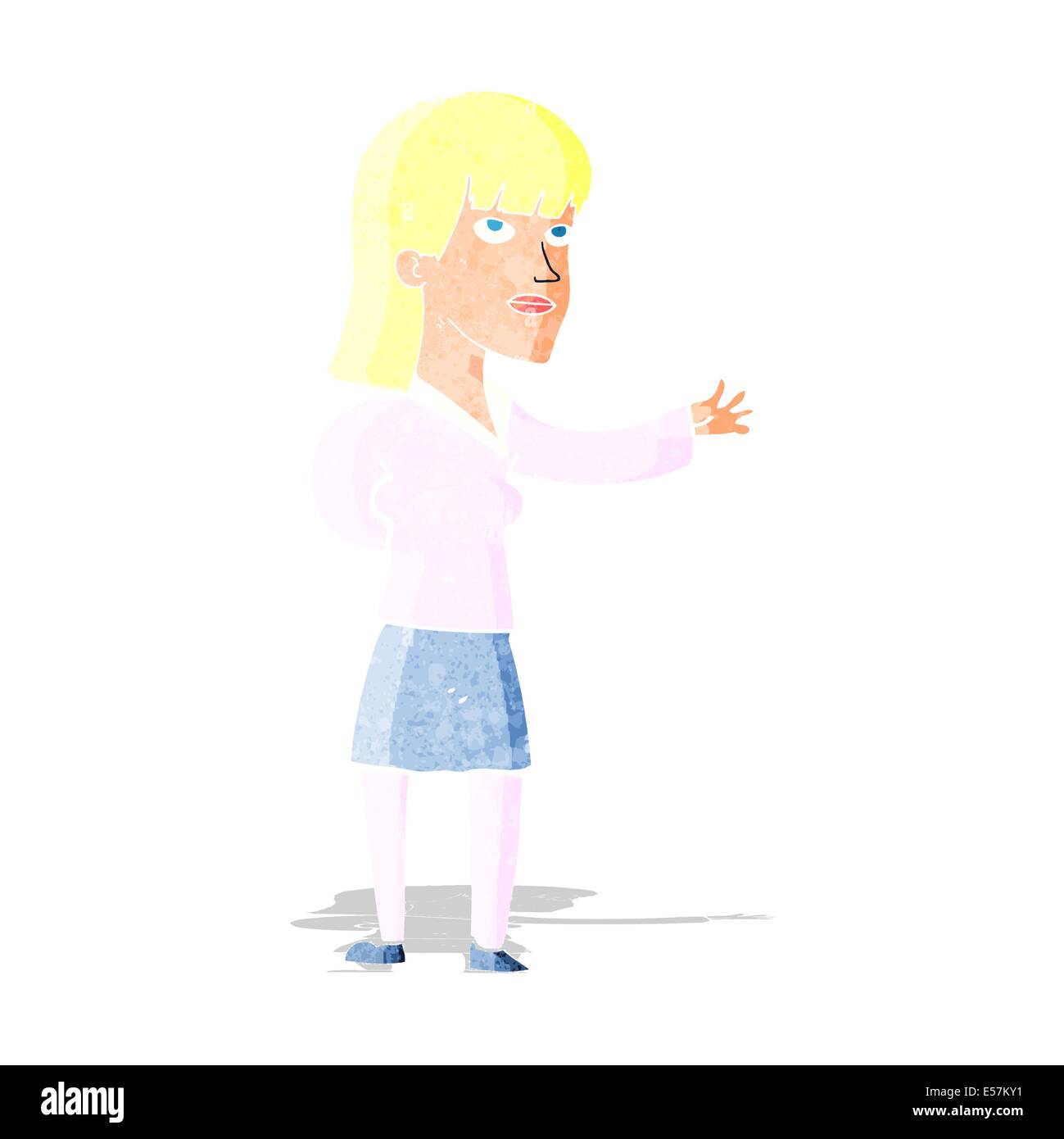 cartoon woman explaining Stock Vector Image & Art - Alamy