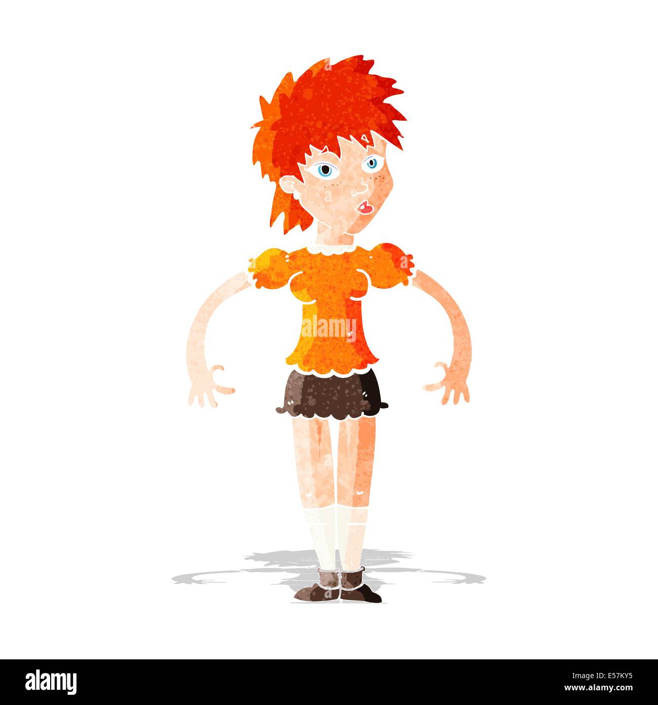 cartoon curious woman Stock Vector Image & Art - Alamy