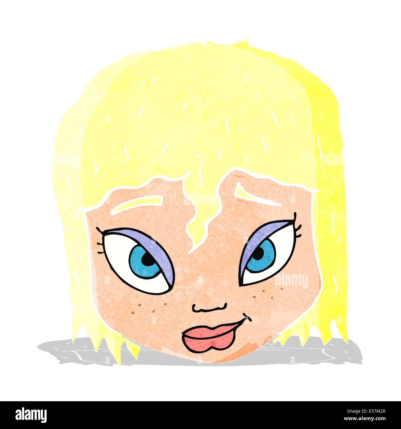 cartoon female face Stock Vector Image & Art - Alamy