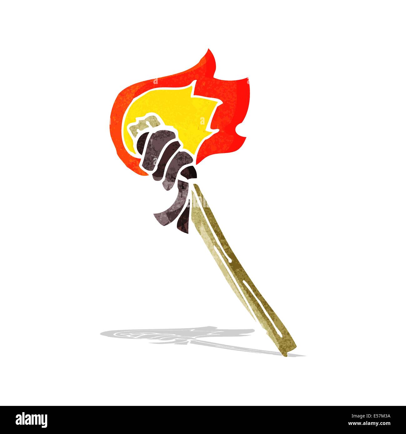 Cartoon burning torch Cut Out Stock Images & Pictures - Alamy