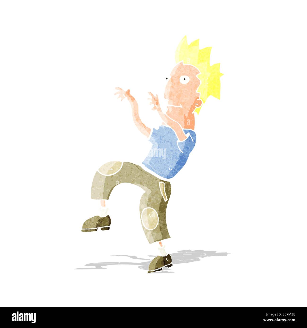 Cartoon boy doing crazy dance hi-res stock photography and images - Alamy