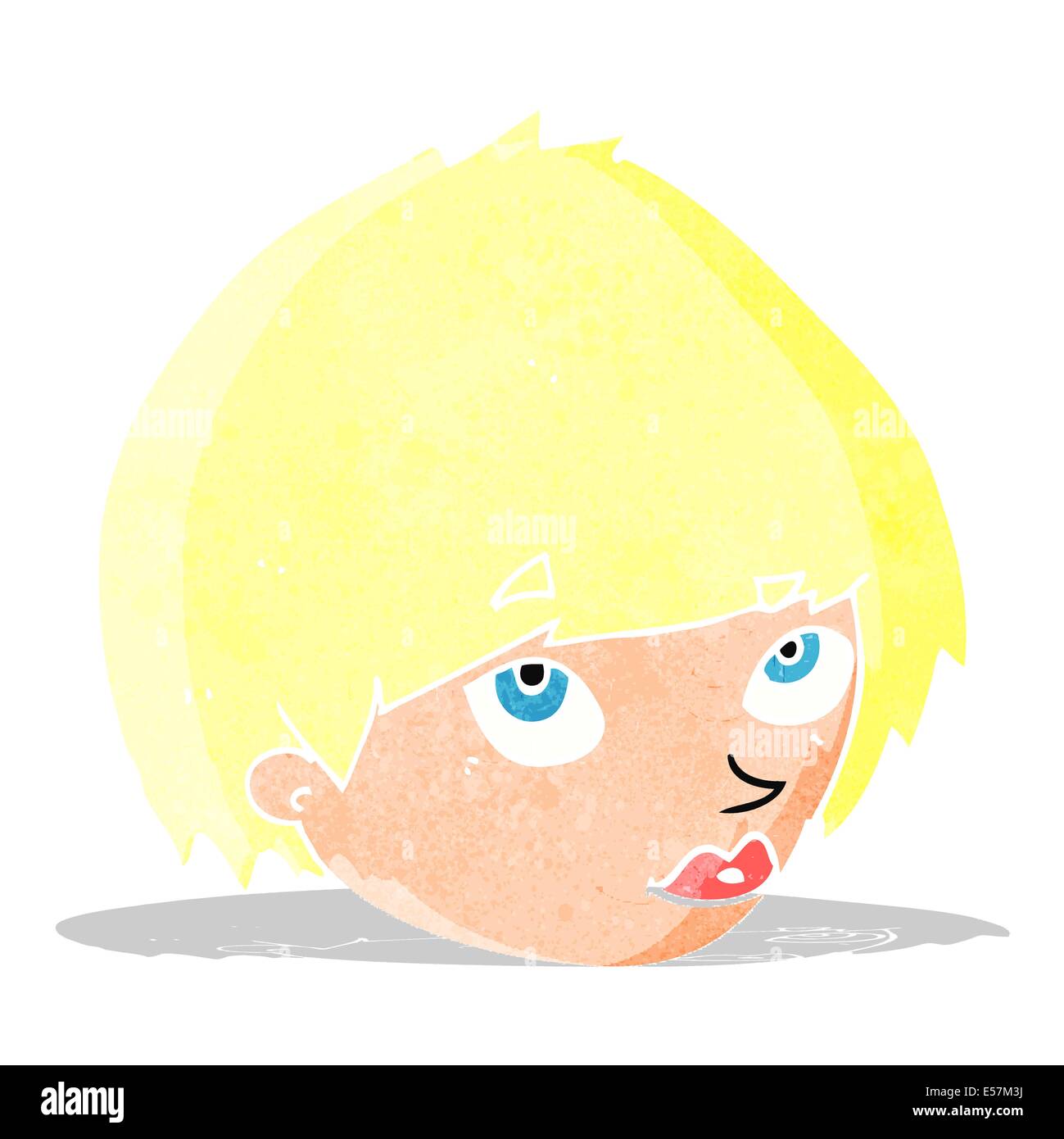 cartoon female face looking up Stock Vector Image & Art - Alamy