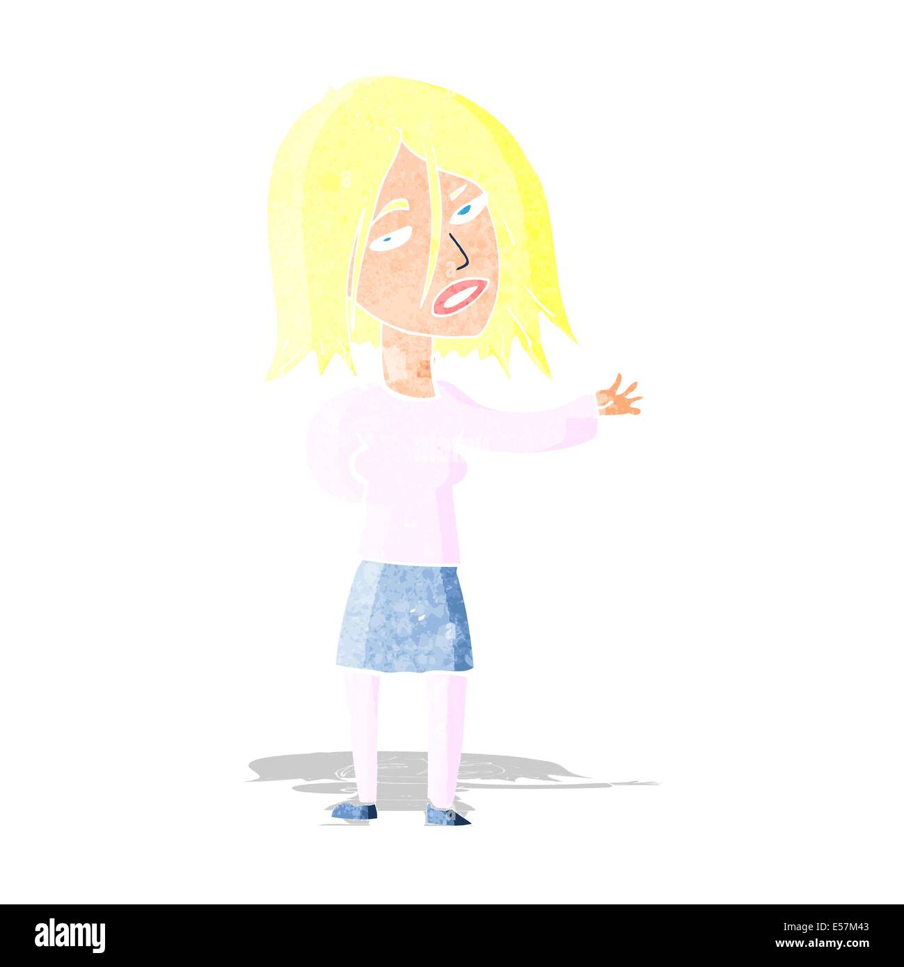 cartoon unhappy woman Stock Vector Image & Art - Alamy