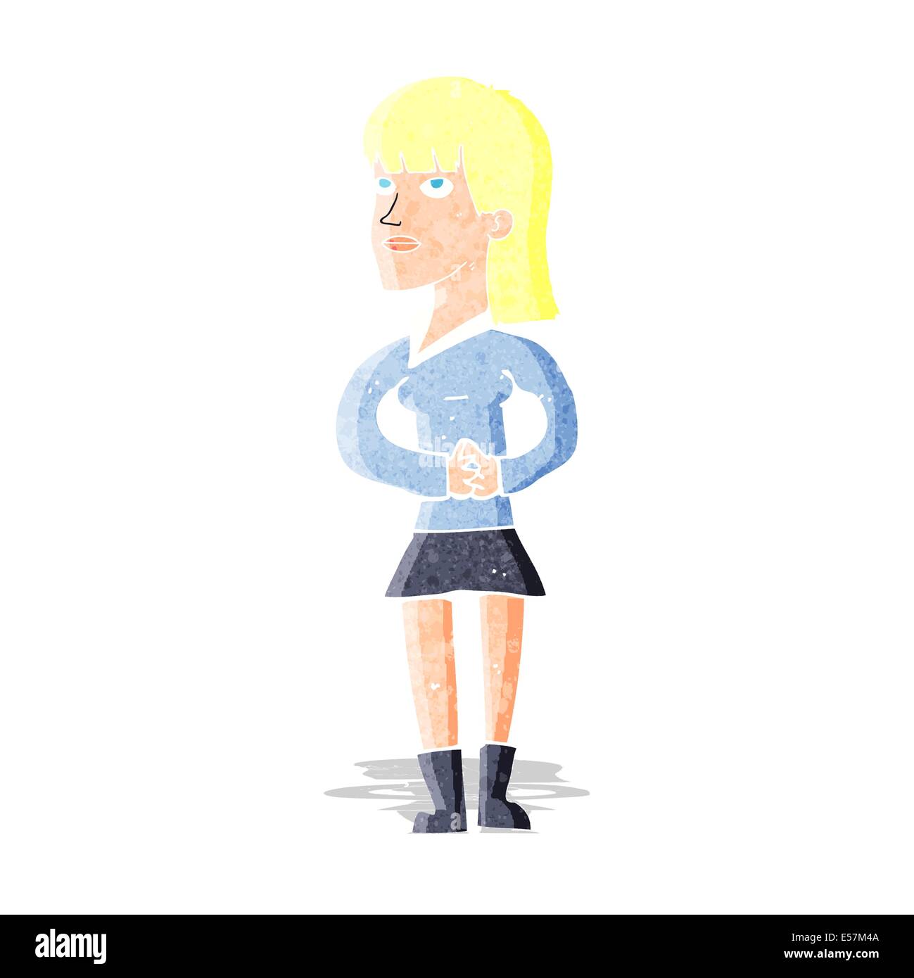 cartoon woman waiting Stock Vector Image & Art - Alamy