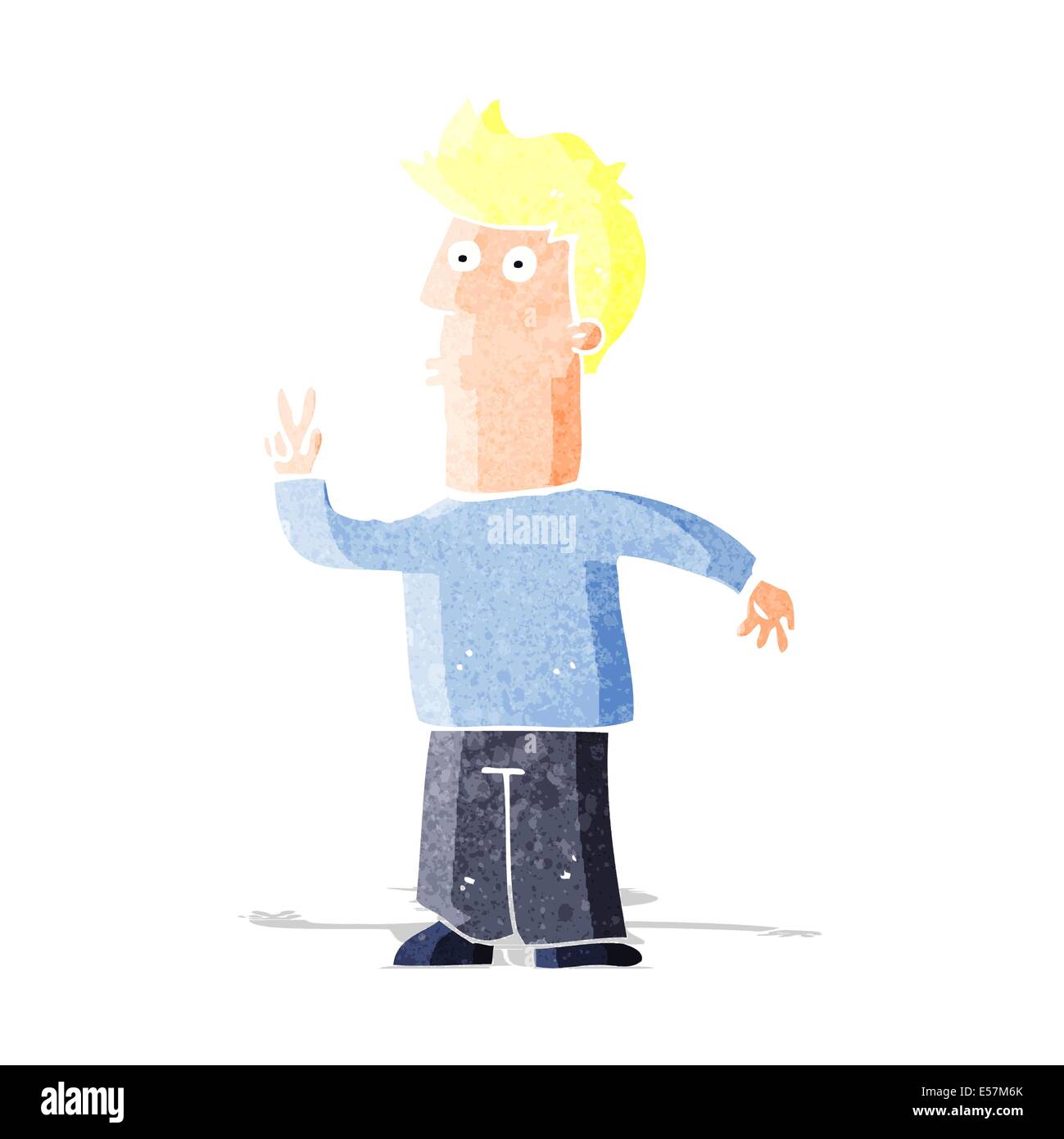 cartoon man signaling with hand Stock Vector Image & Art - Alamy