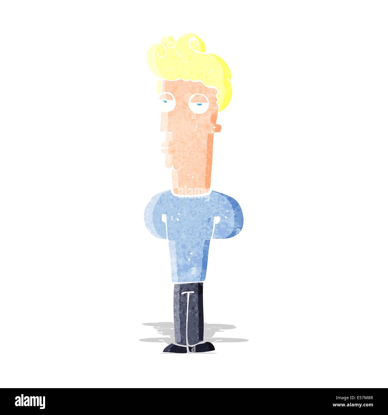 cartoon bored man Stock Vector Image & Art - Alamy