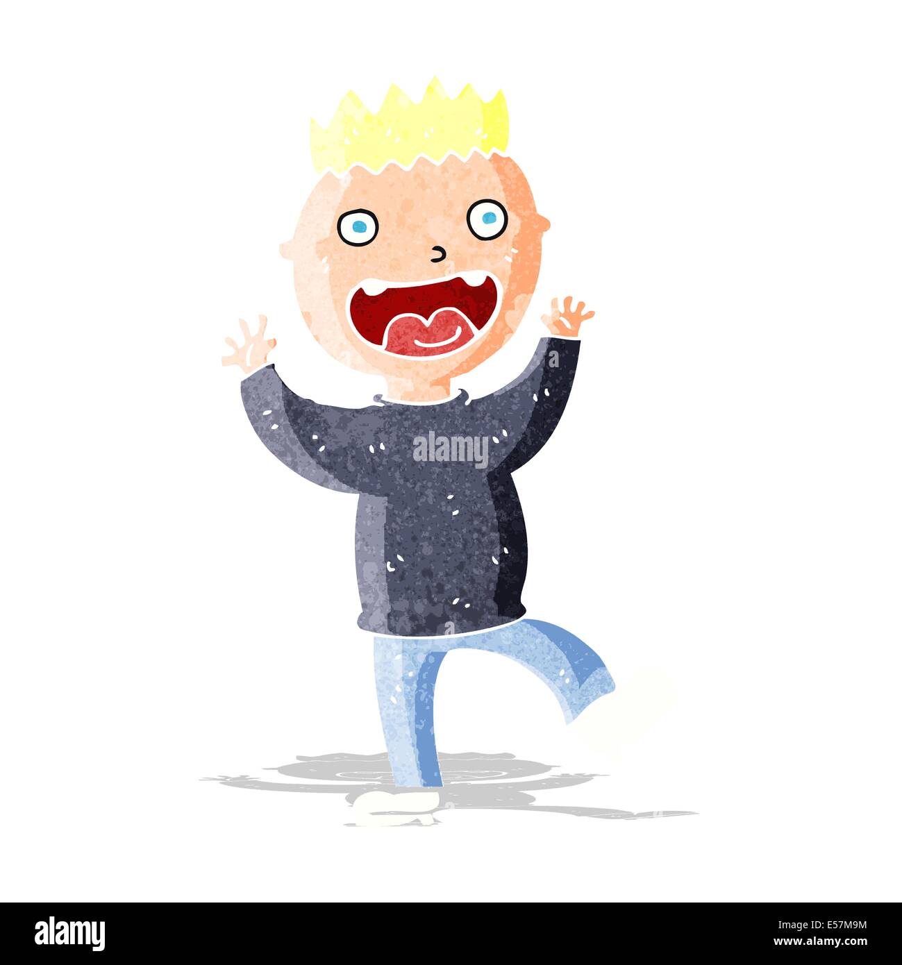 cartoon crazy happy man Stock Vector Image & Art - Alamy