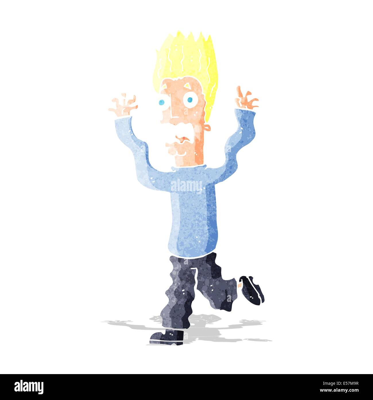 cartoon terrified man Stock Vector Image & Art - Alamy