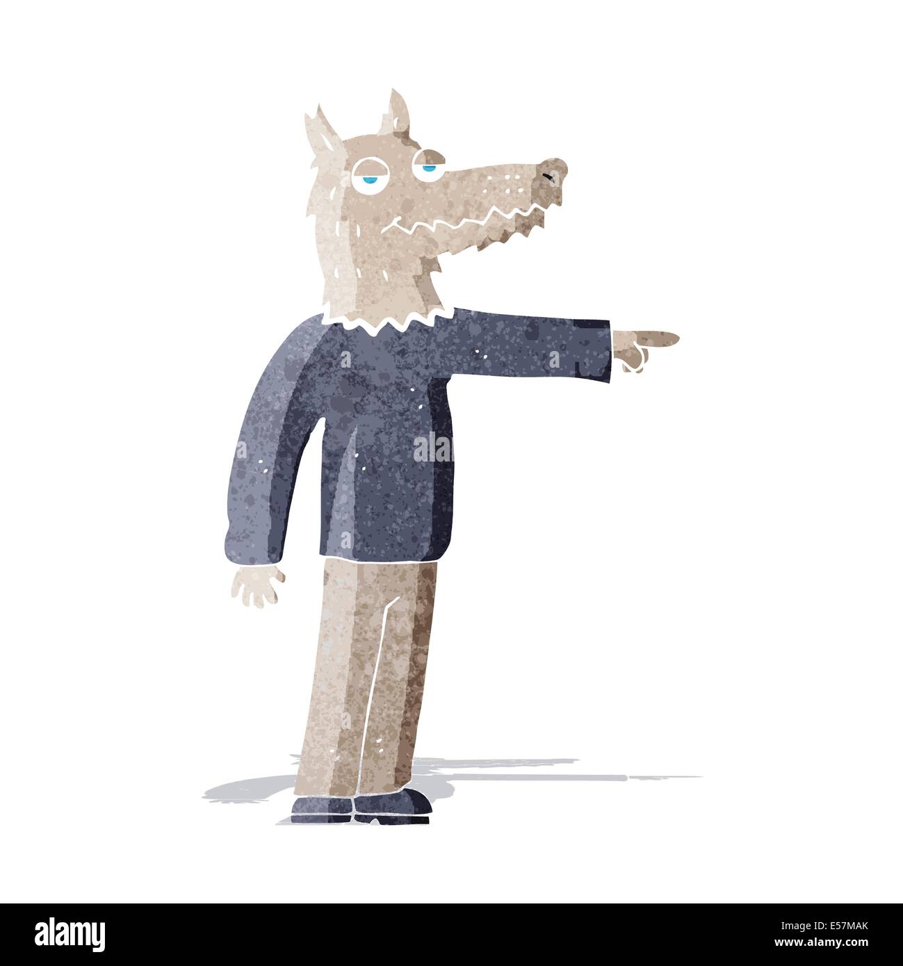 cartoon wolf man pointing Stock Vector Image & Art - Alamy