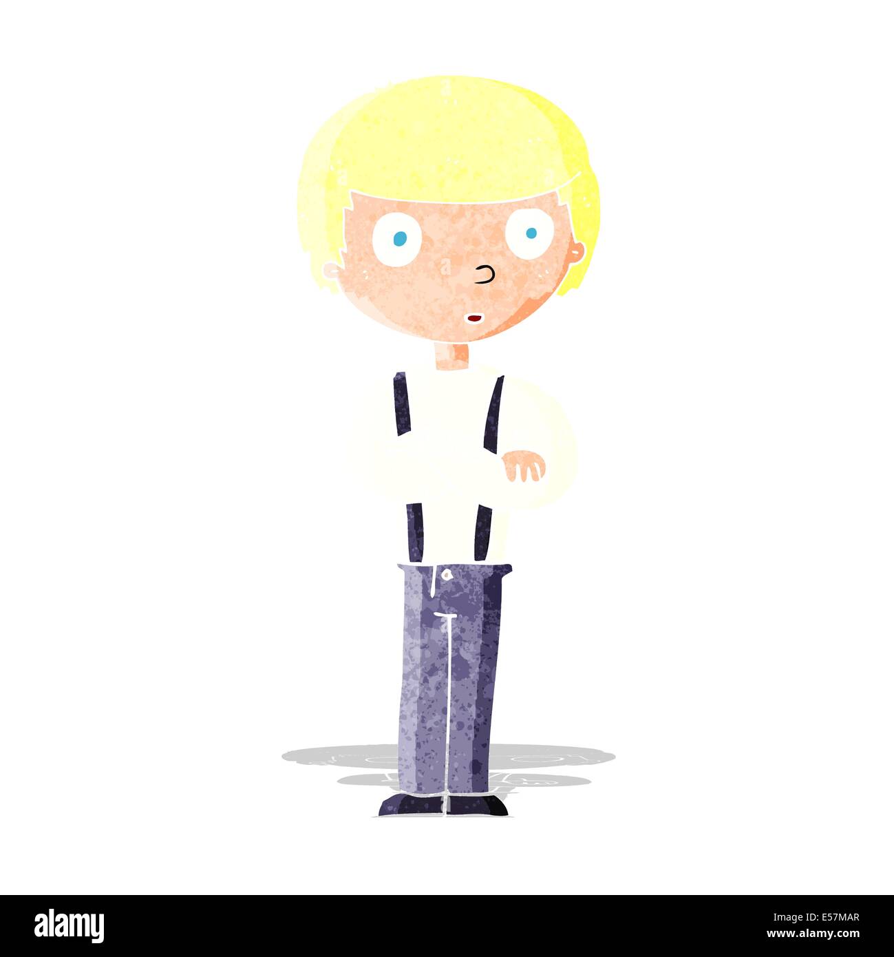 cartoon boy with folded arms Stock Vector Image & Art - Alamy