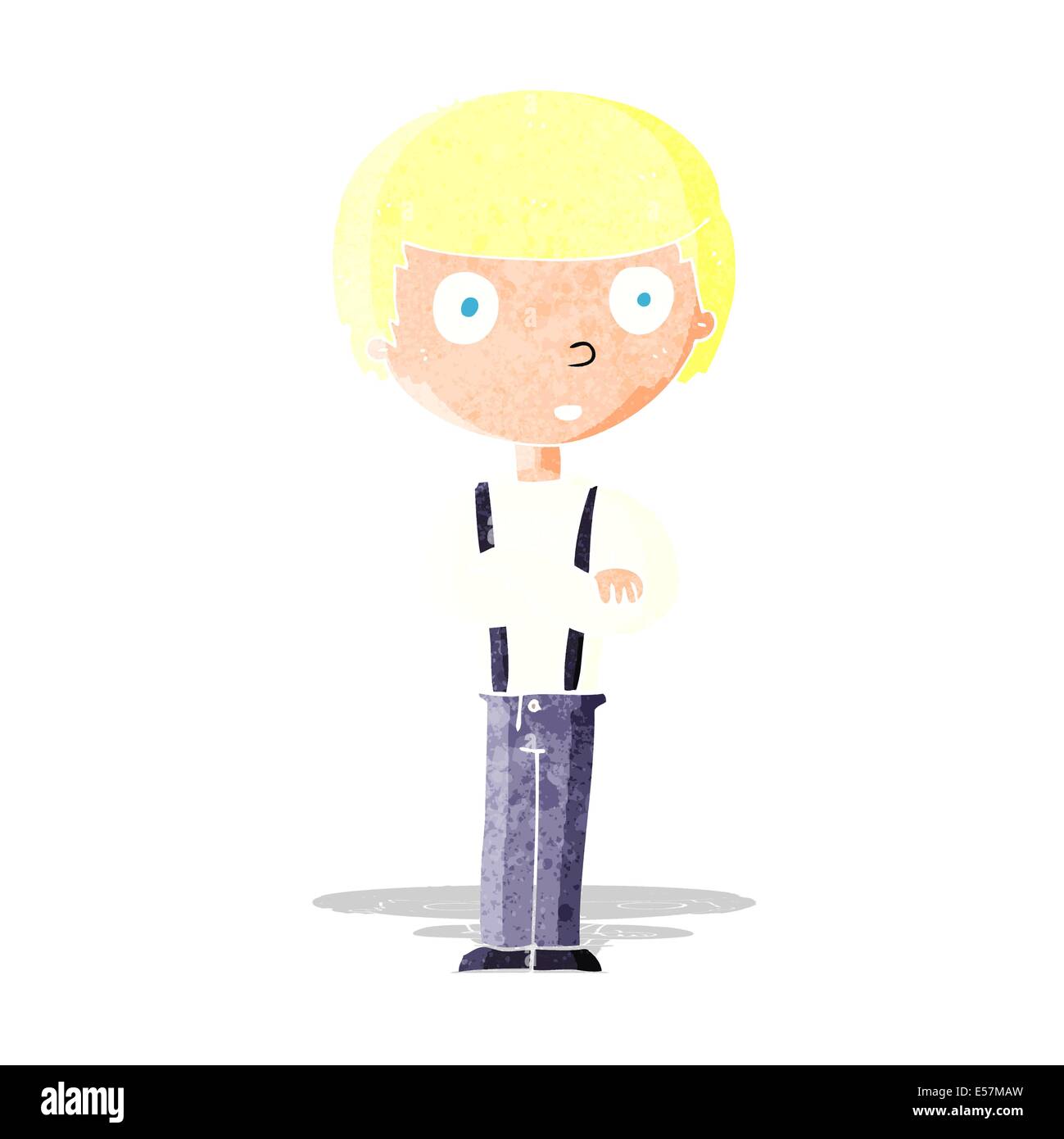 Cartoon staring boy Cut Out Stock Images & Pictures - Alamy