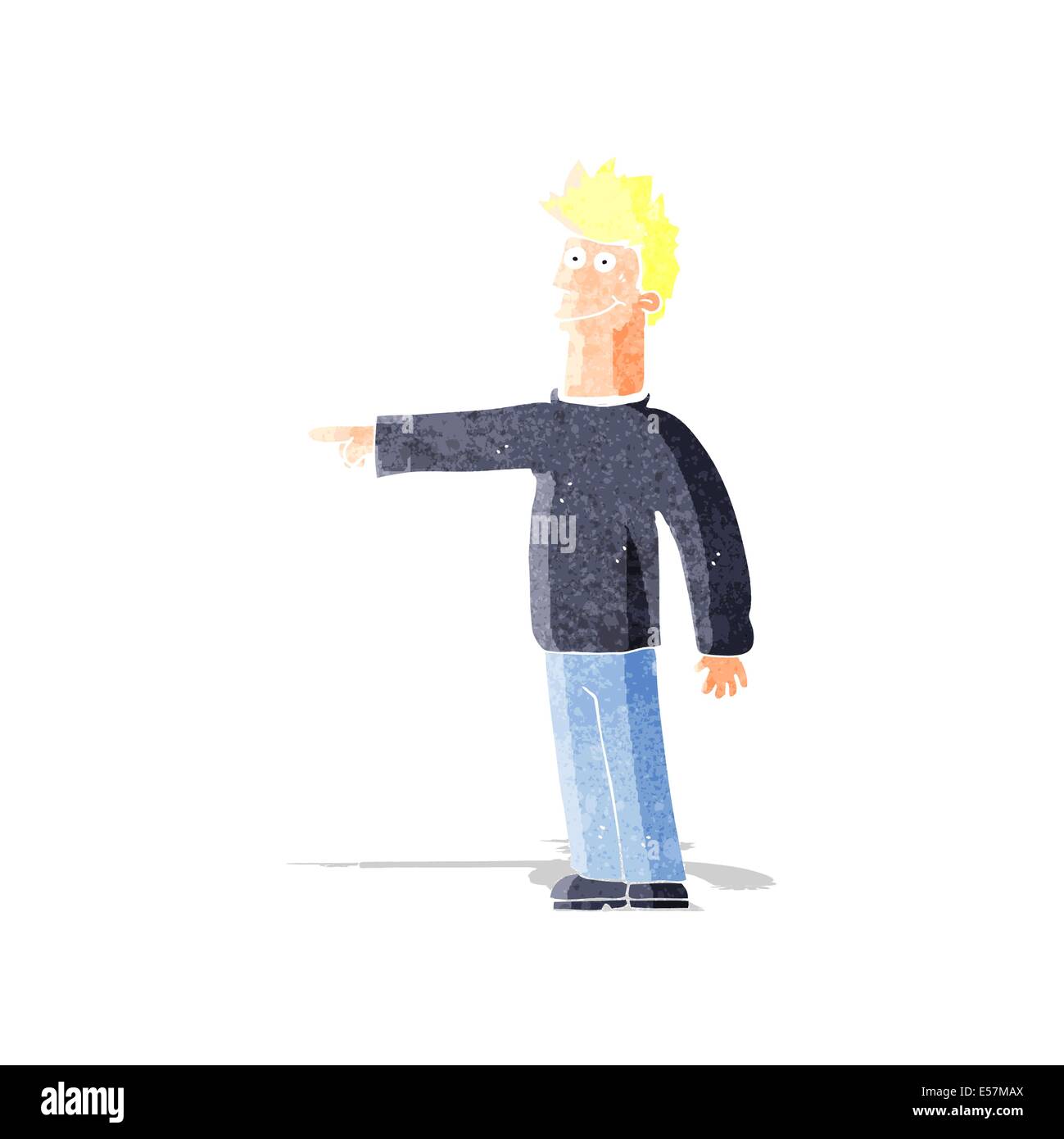 cartoon happy pointing man Stock Vector Image & Art - Alamy