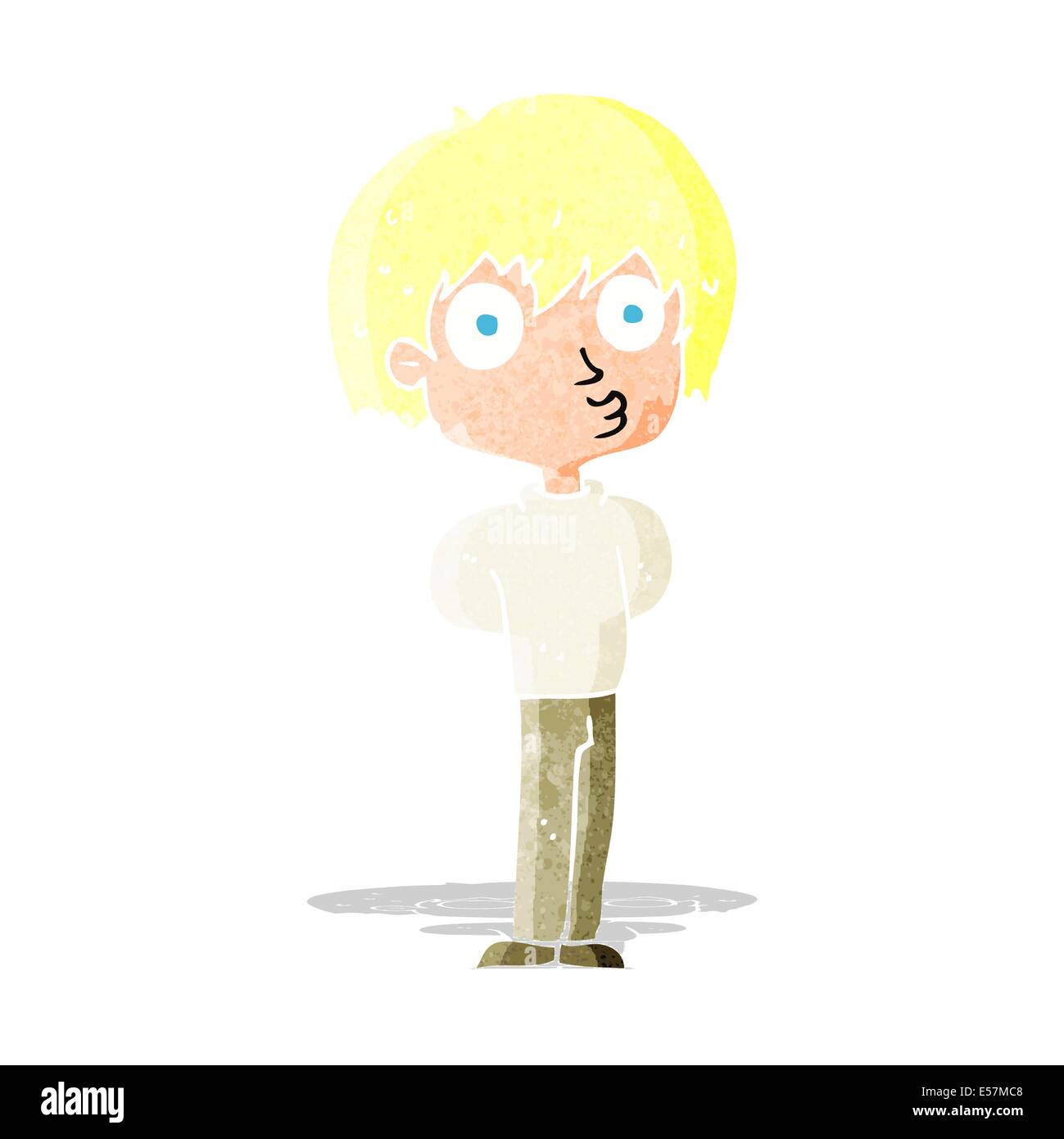 cartoon impressed boy Stock Vector Image & Art - Alamy