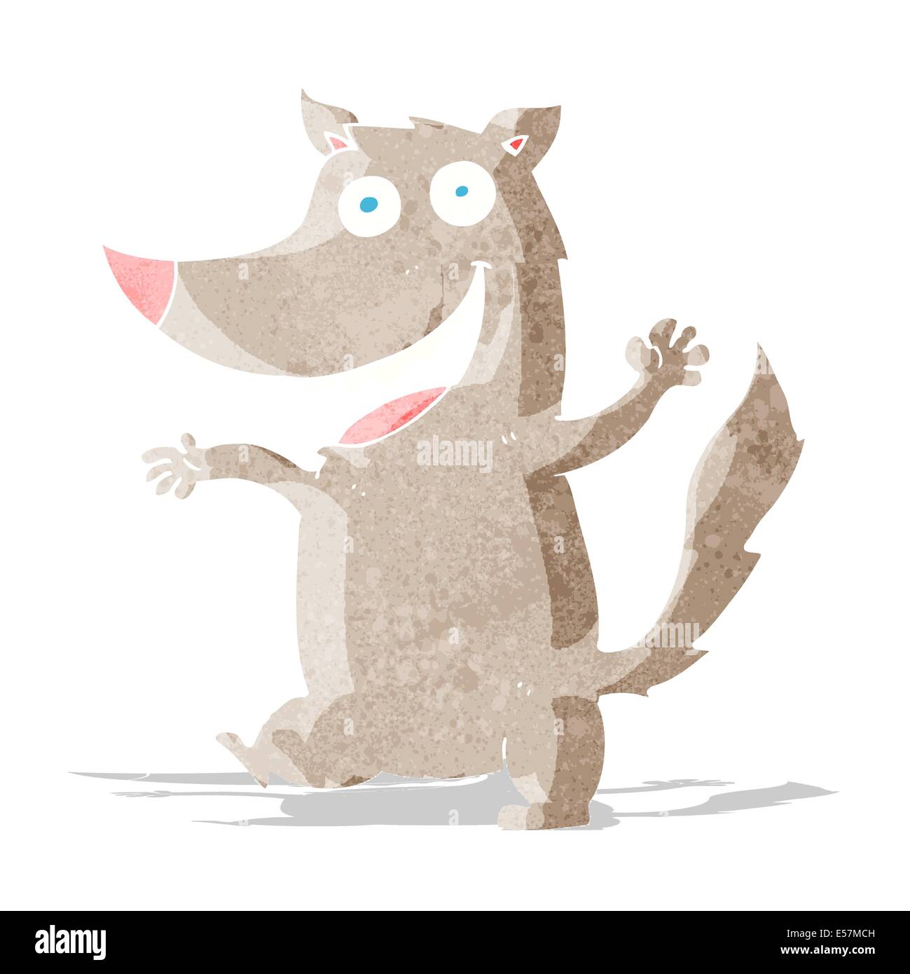 cartoon happy wolf Stock Vector Image & Art - Alamy