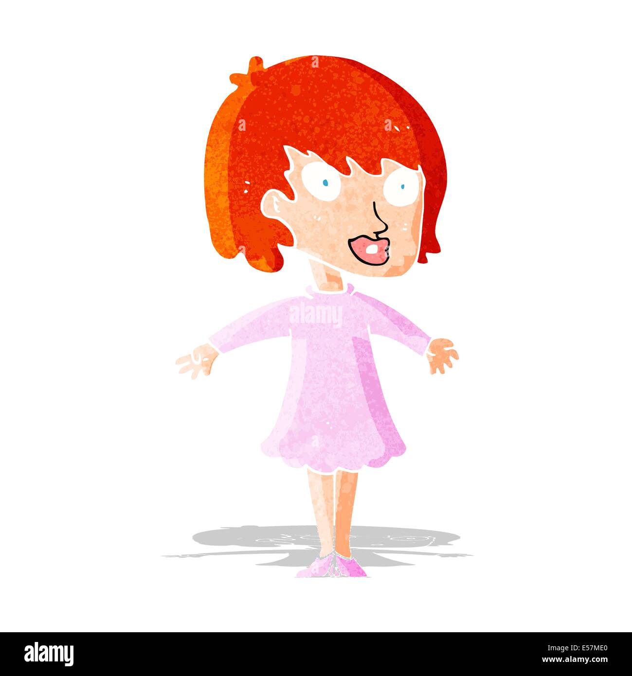 cartoon woman wearing dress Stock Vector Image & Art - Alamy