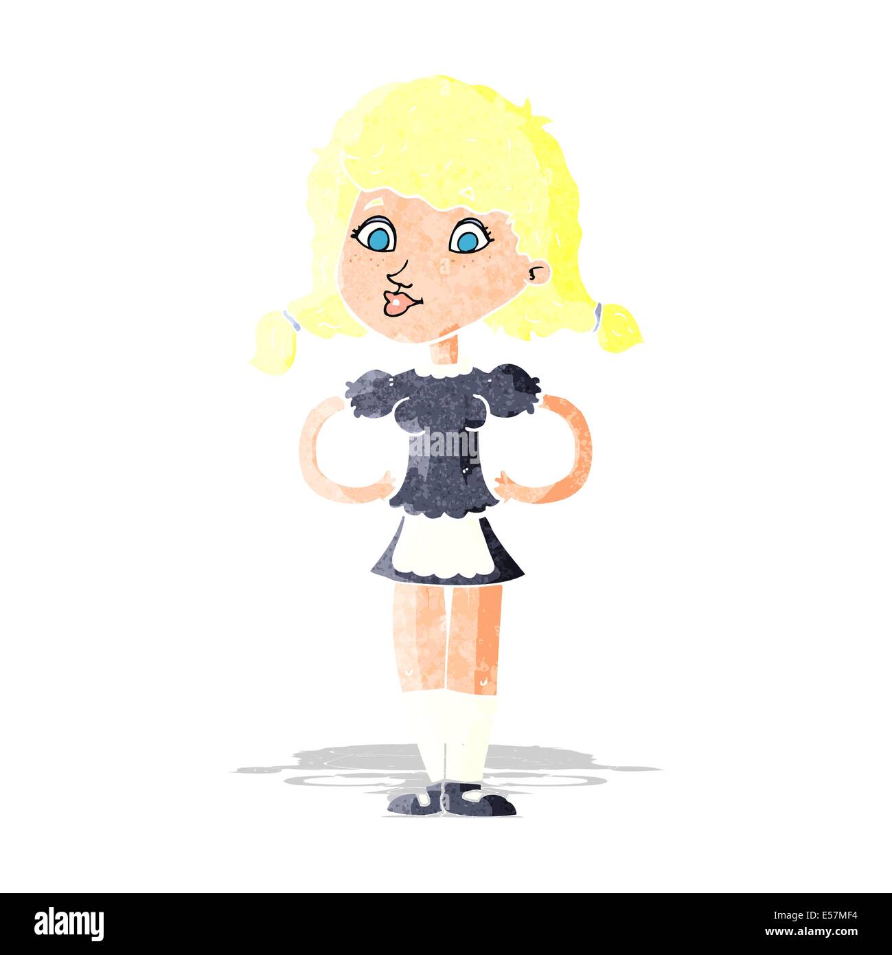 cartoon happy waitress woman Stock Vector Image & Art - Alamy