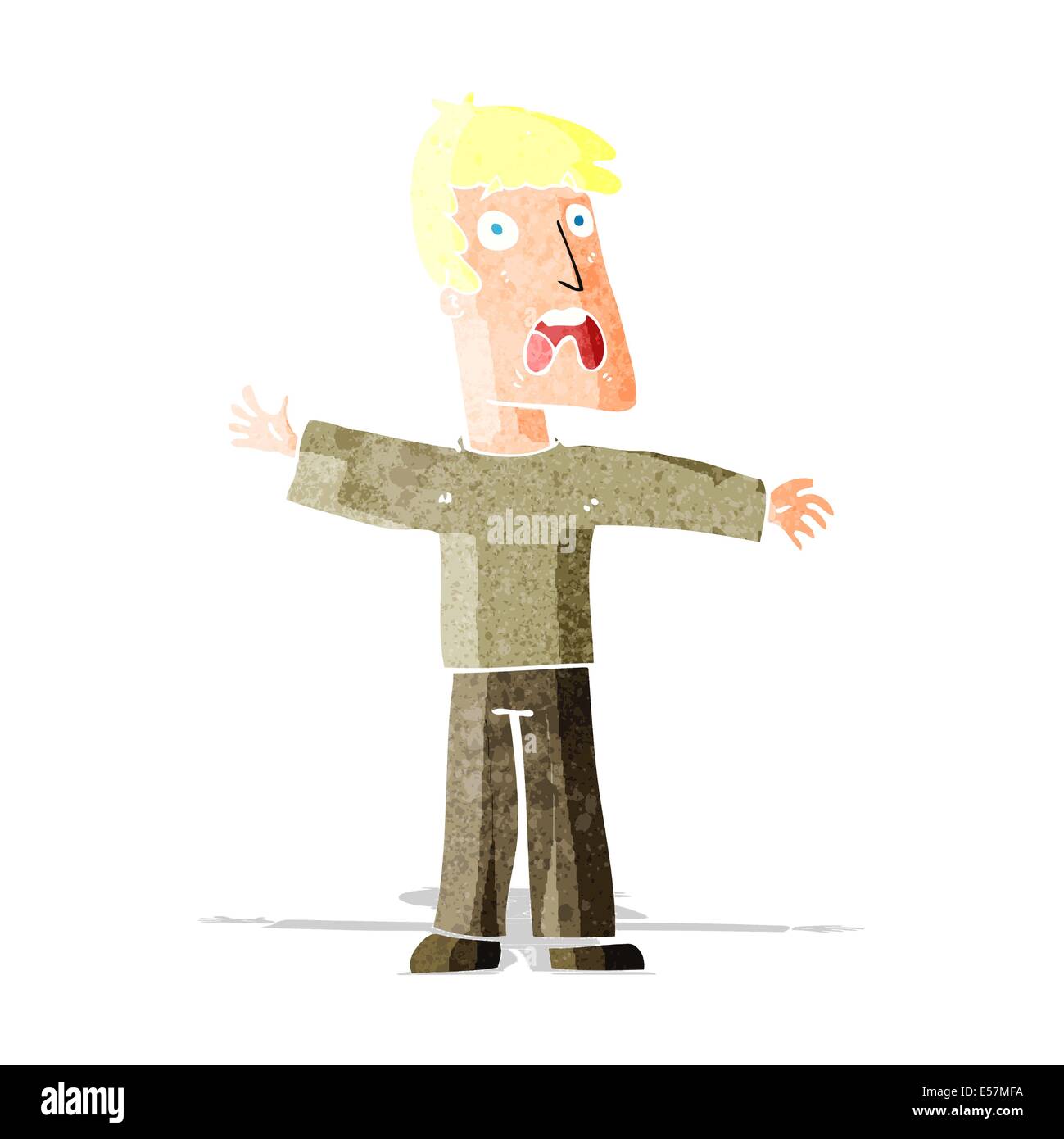 cartoon frightened man Stock Vector Image & Art - Alamy