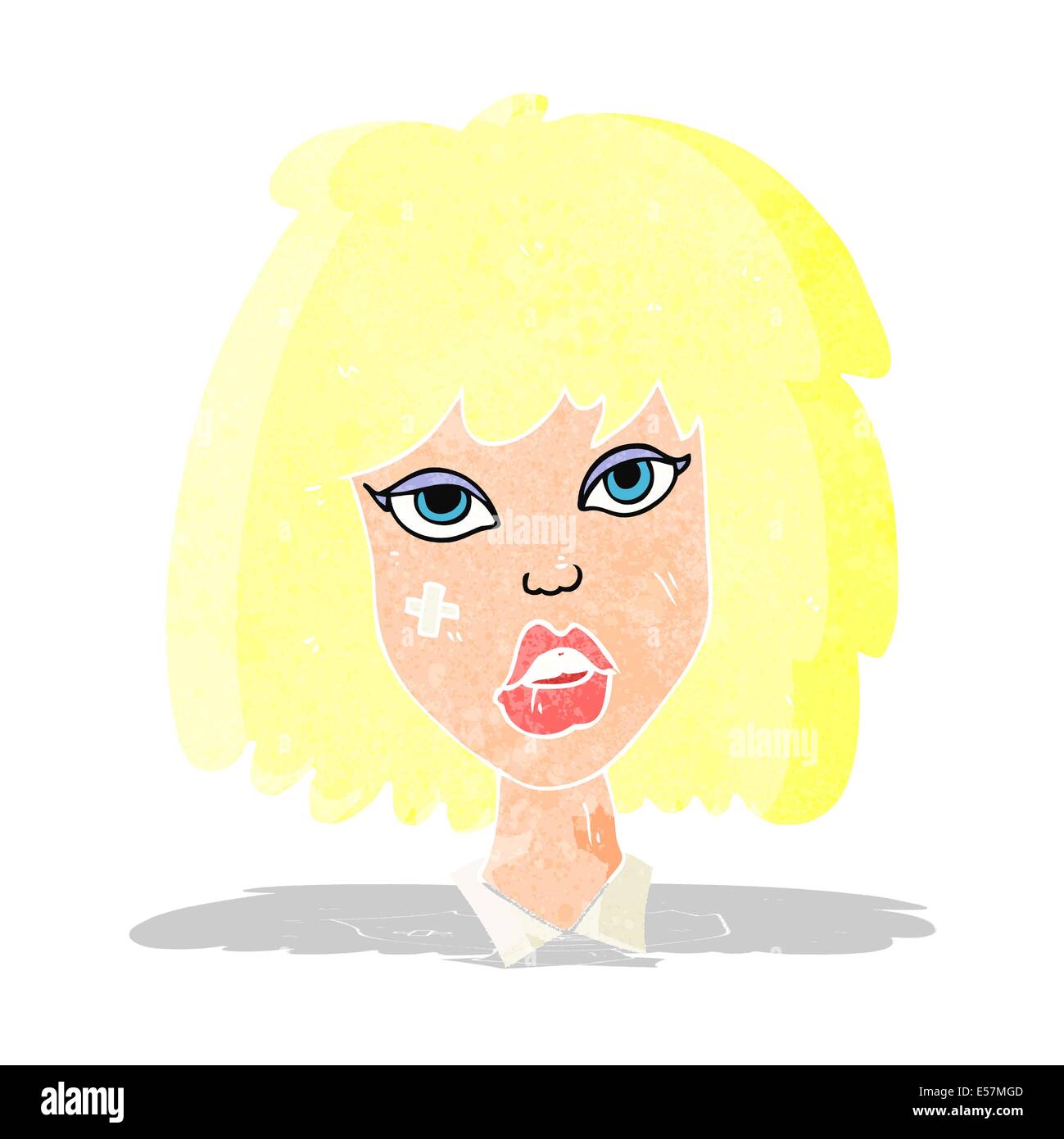 cartoon woman with bruised face Stock Vector Image & Art - Alamy