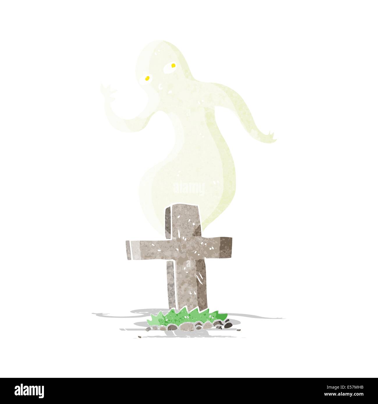 cartoon ghost rising from grave Stock Vector Image & Art - Alamy