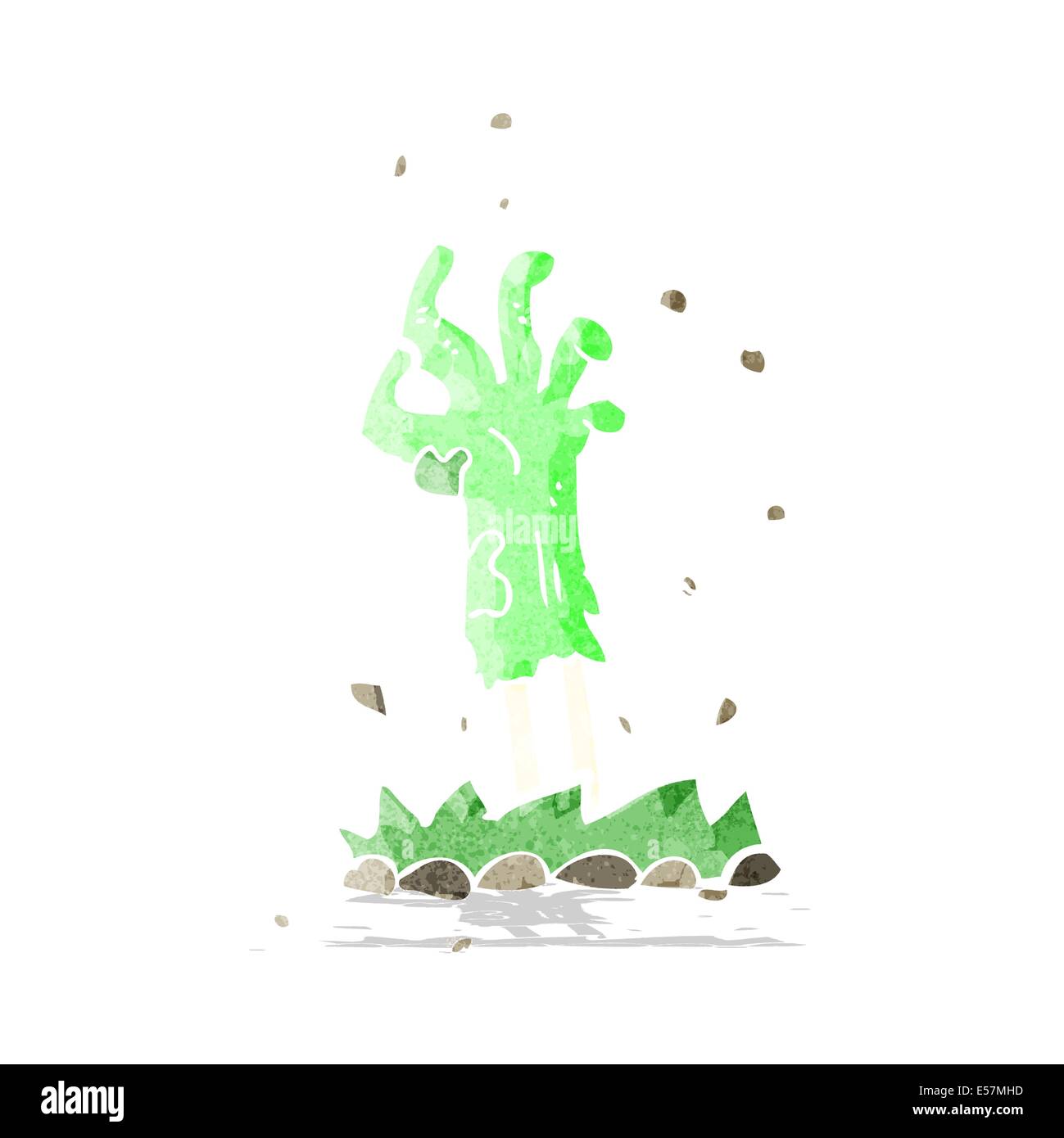cartoon zombie hand rising from ground Stock Vector Image & Art - Alamy