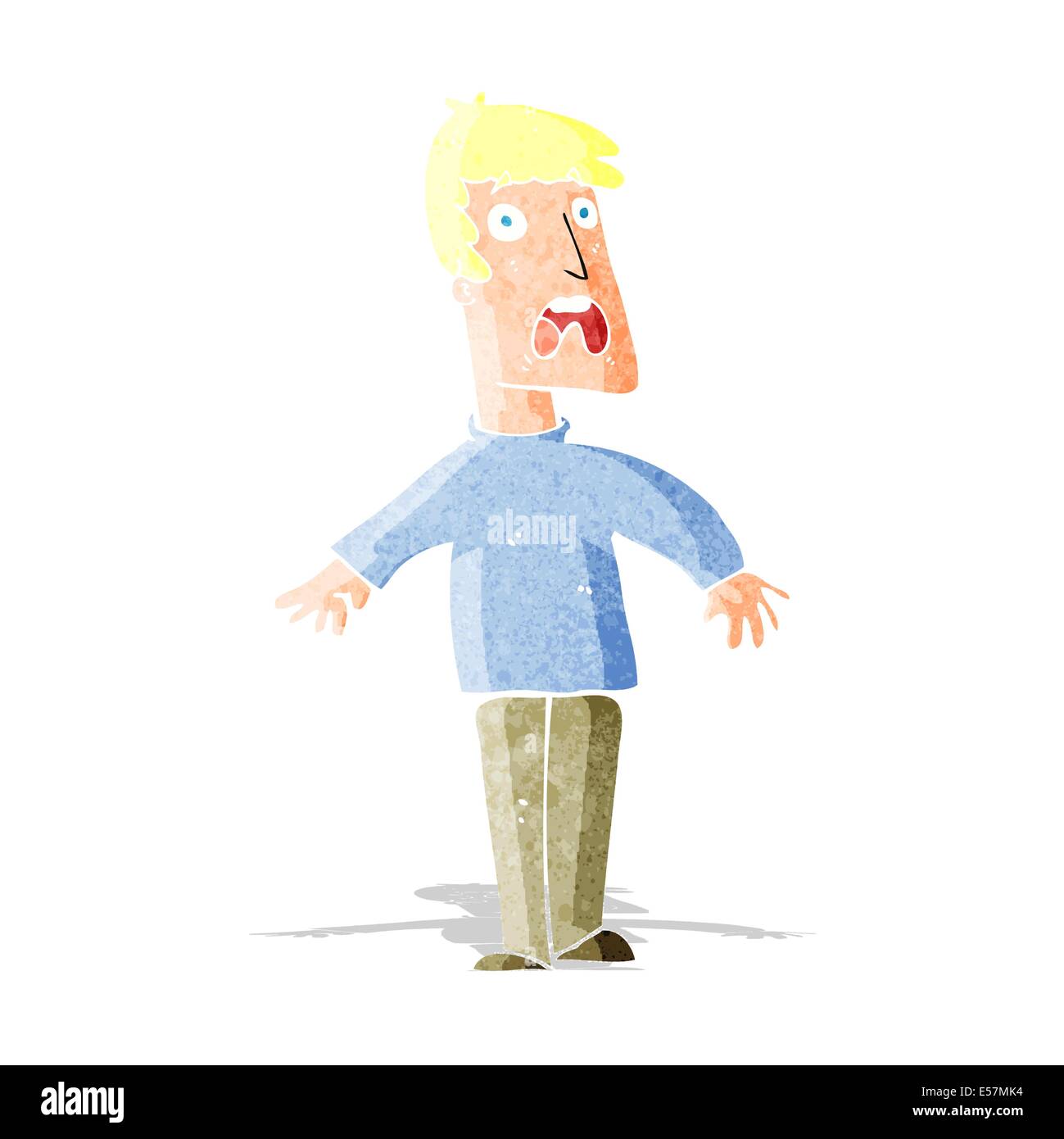 cartoon terrified man Stock Vector Image & Art - Alamy